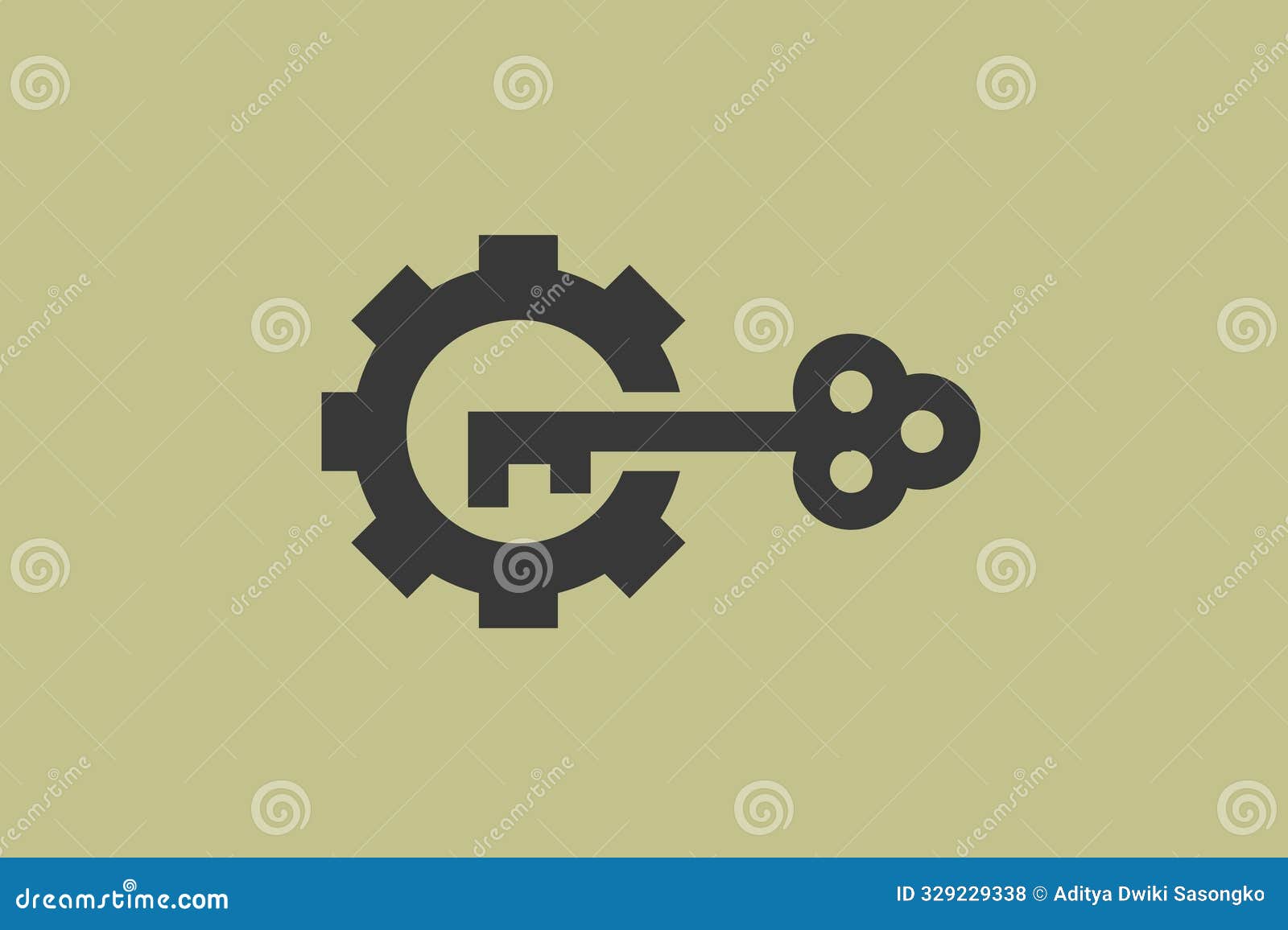 Key and gear logo stock vector. Illustration of mechanic - 329229338