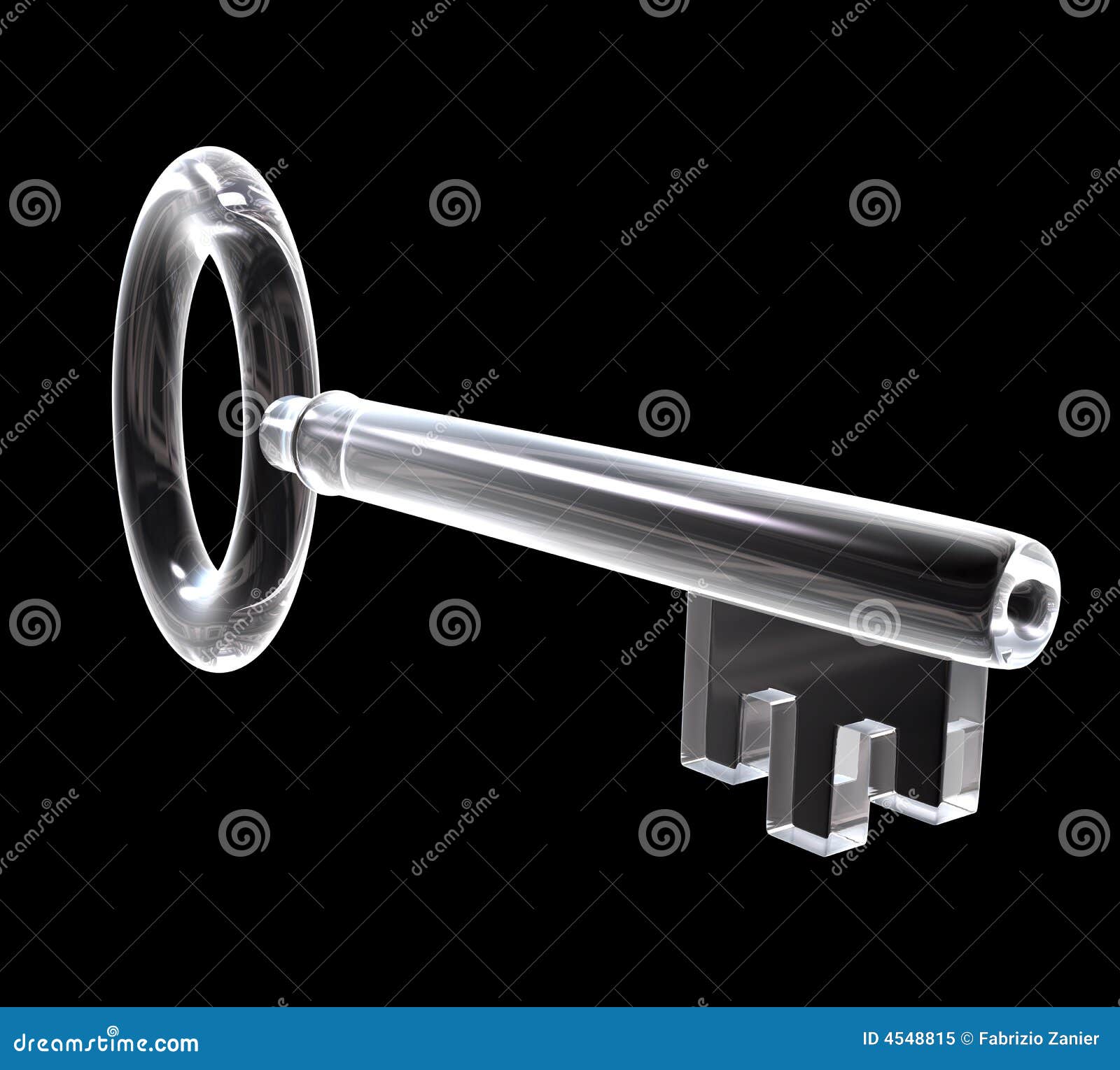 Key in glass (3d) stock illustration. Illustration of achieve - 4548815