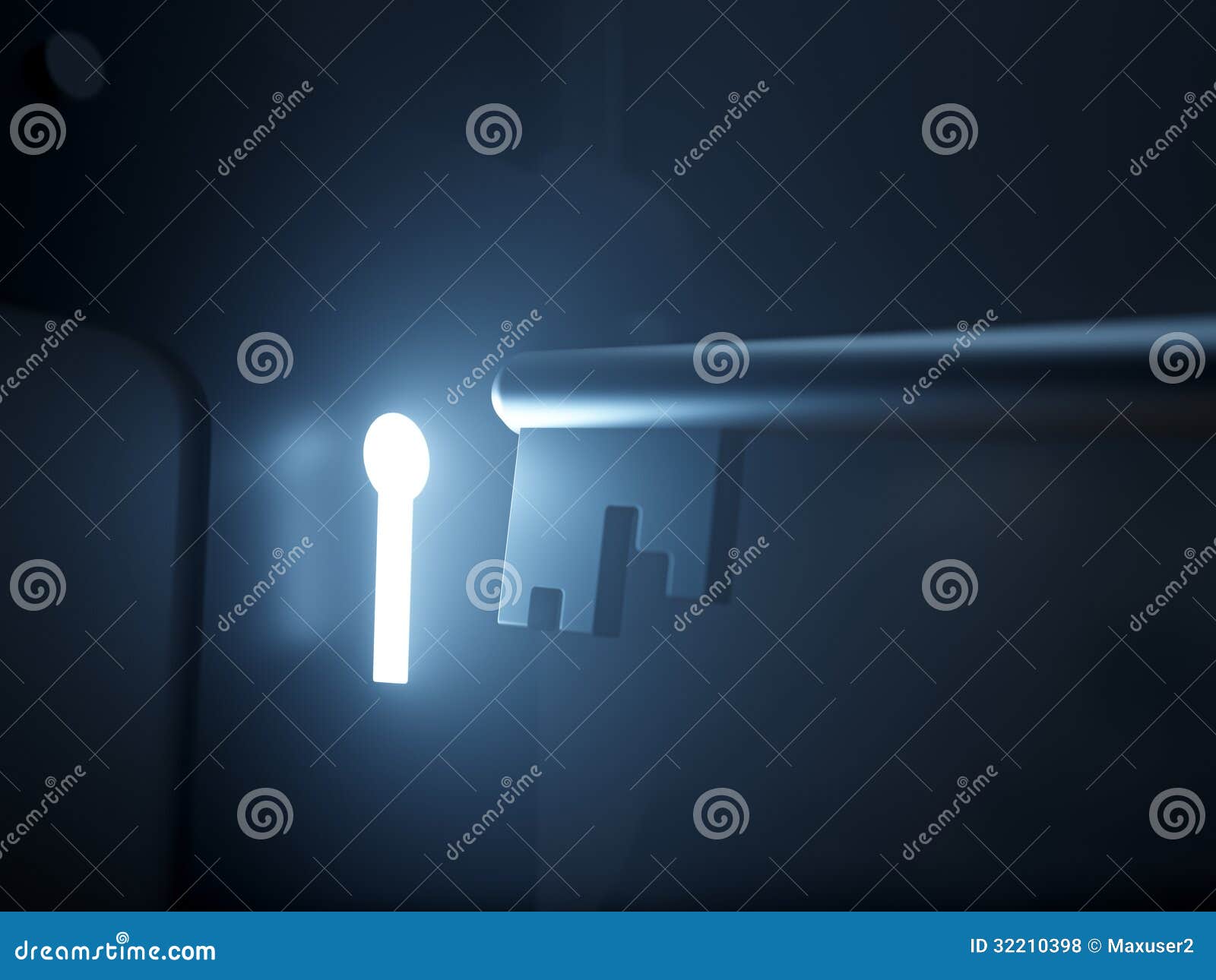 Key and Glowing Keyhole stock photo. Image of protection - 32210398
