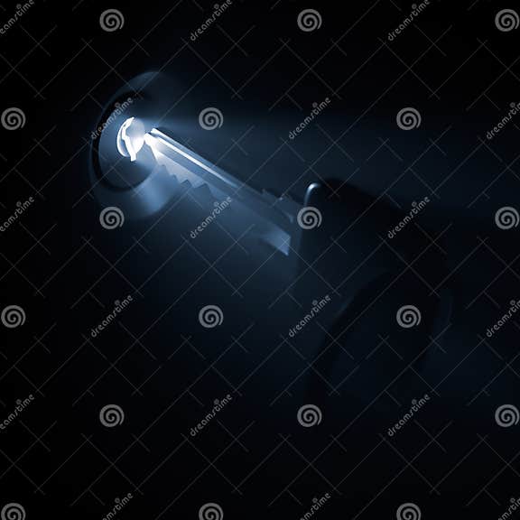Key and Glowing Keyhole stock image. Image of opening - 35963885