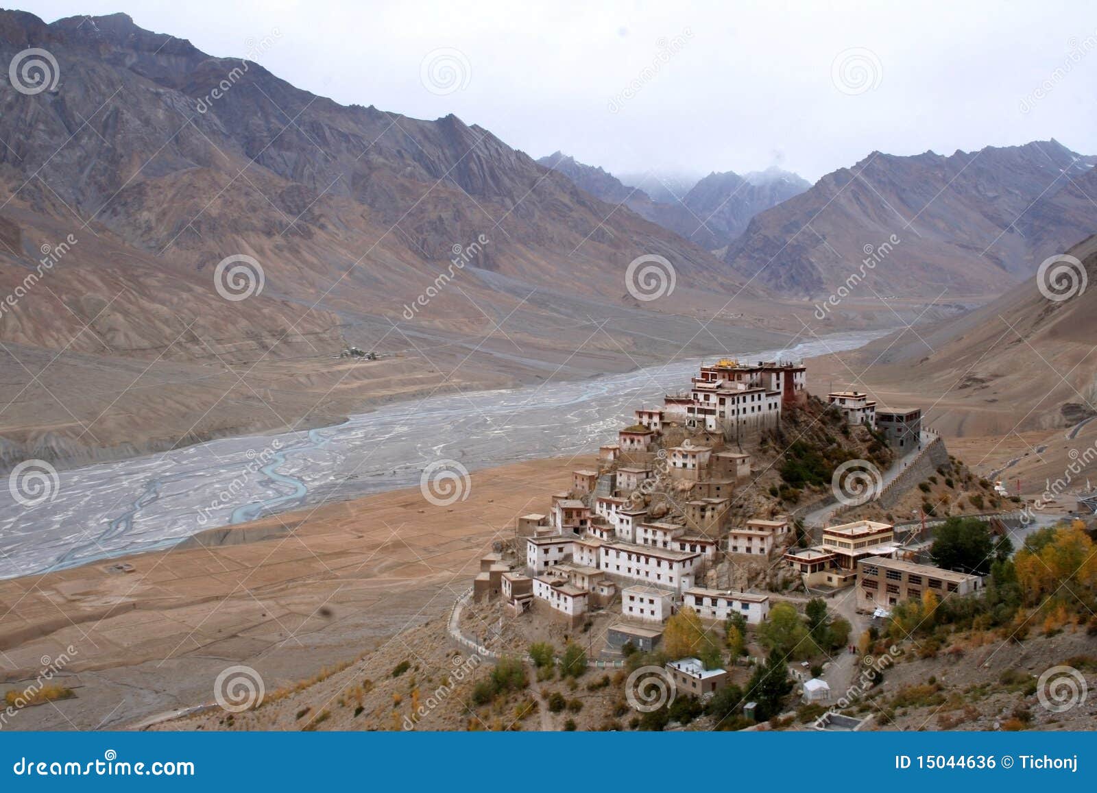Key Gompa stock photo. Image of tibetan, mountains, himachal - 15044636