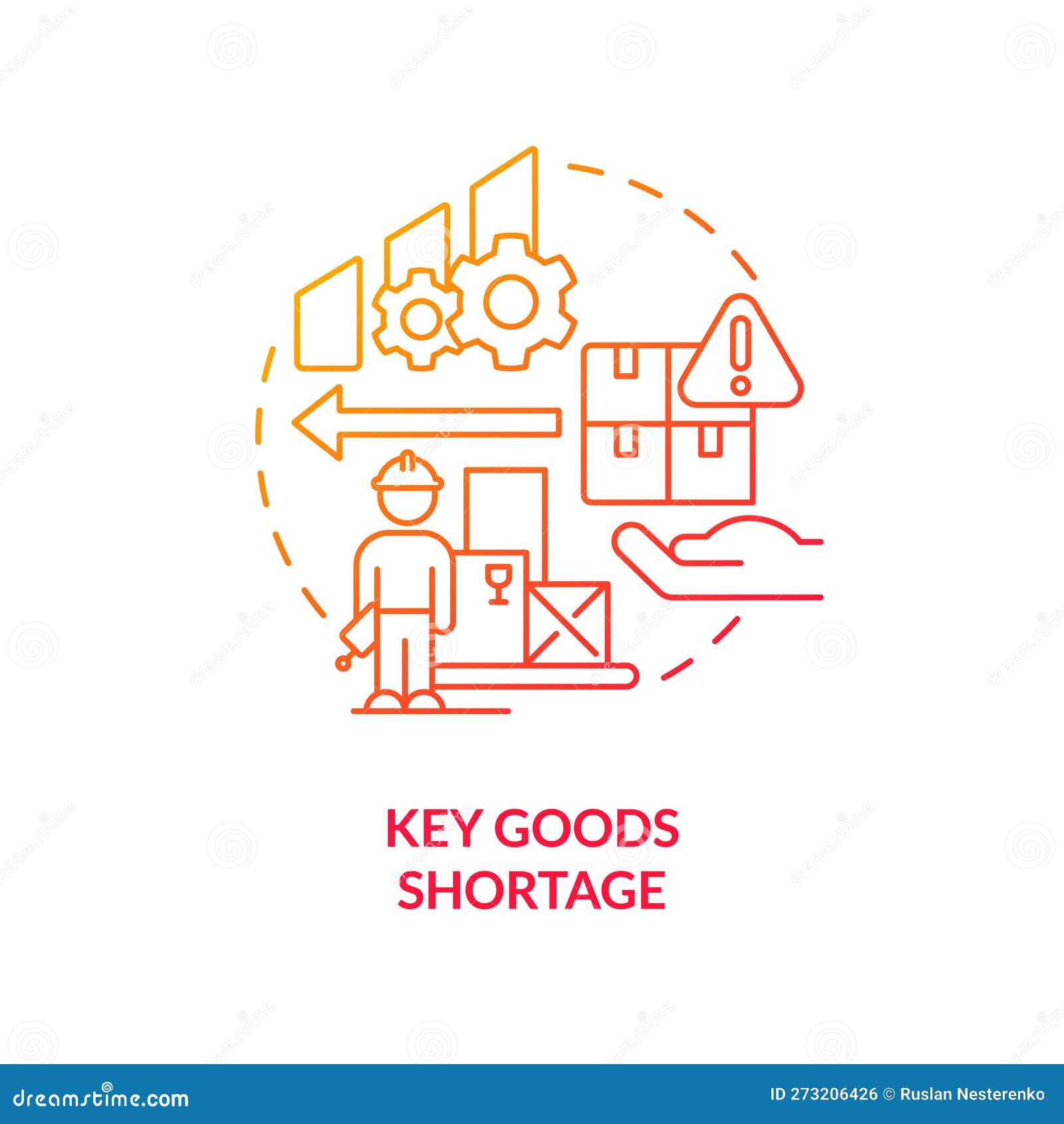 Goods Shortage Panic Composition Cartoon Vector | CartoonDealer.com ...