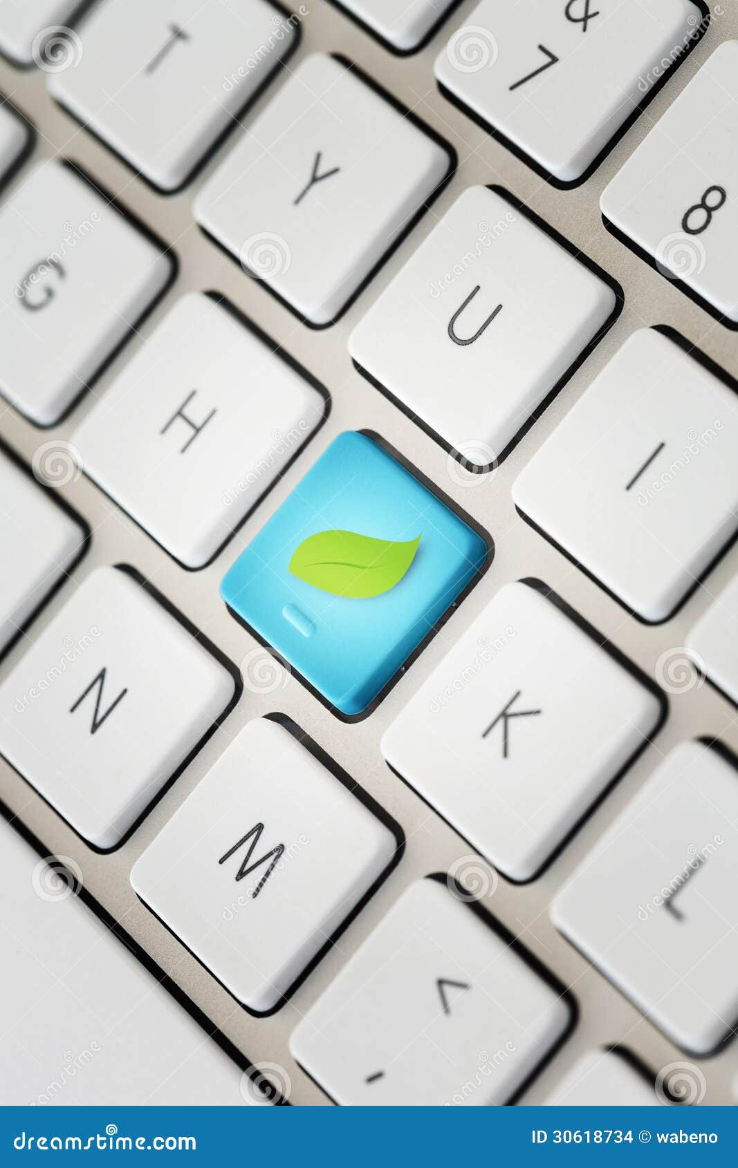 Key with green leaf stock photo. Image of keyboard, energy - 30618734
