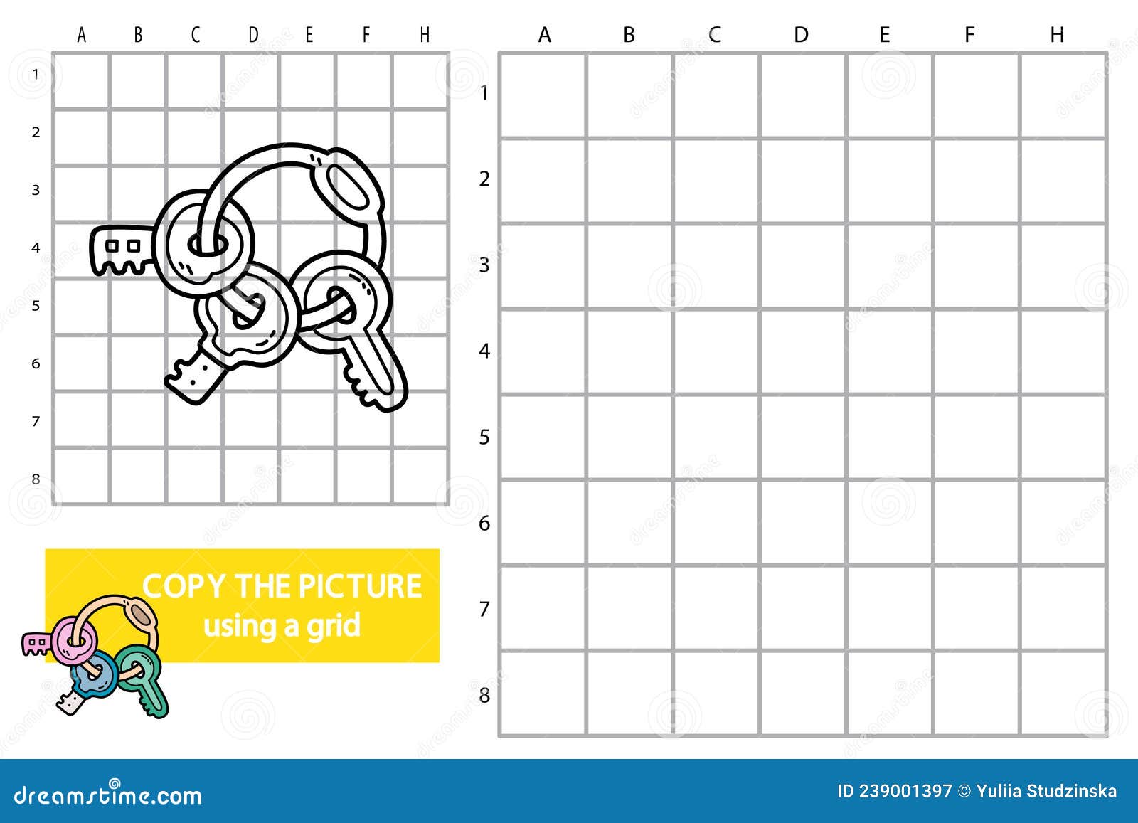 Grid Copy Game, Complete The Picture Educational Children Game ...
