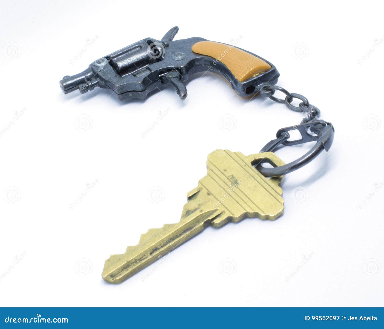 Key on a gun key-chain stock image. Image of right, amendment - 99562097