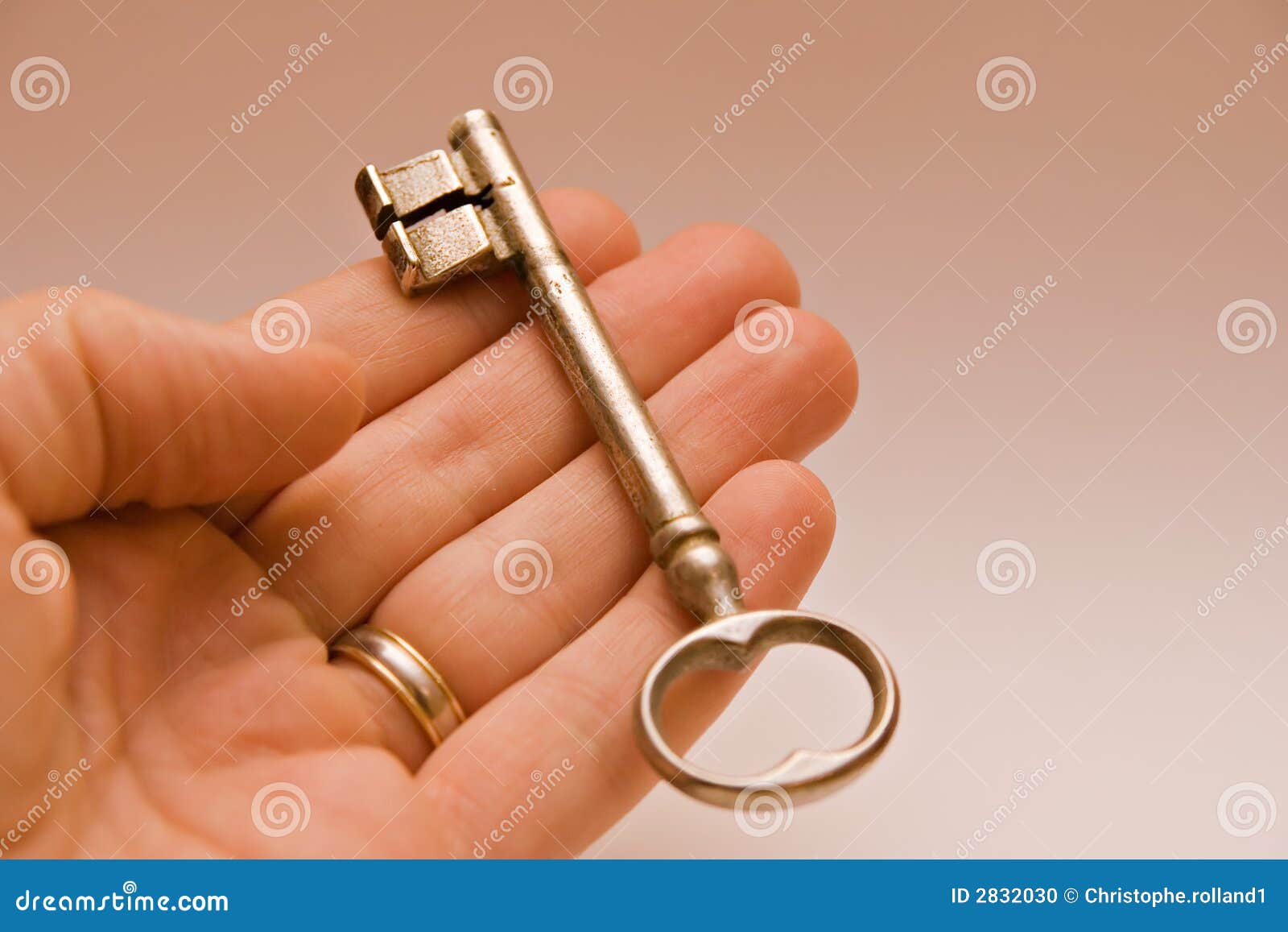 Key in hand stock photo. Image of gold, finger, estate - 2832030