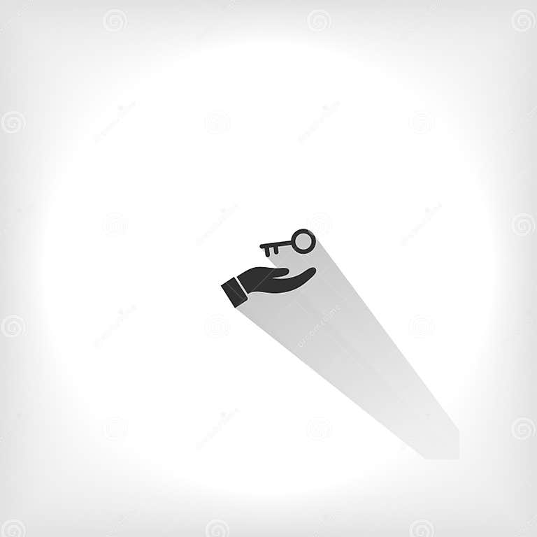 Key in Hand Icon , Lorem Ipsum Flat Design Stock Illustration ...