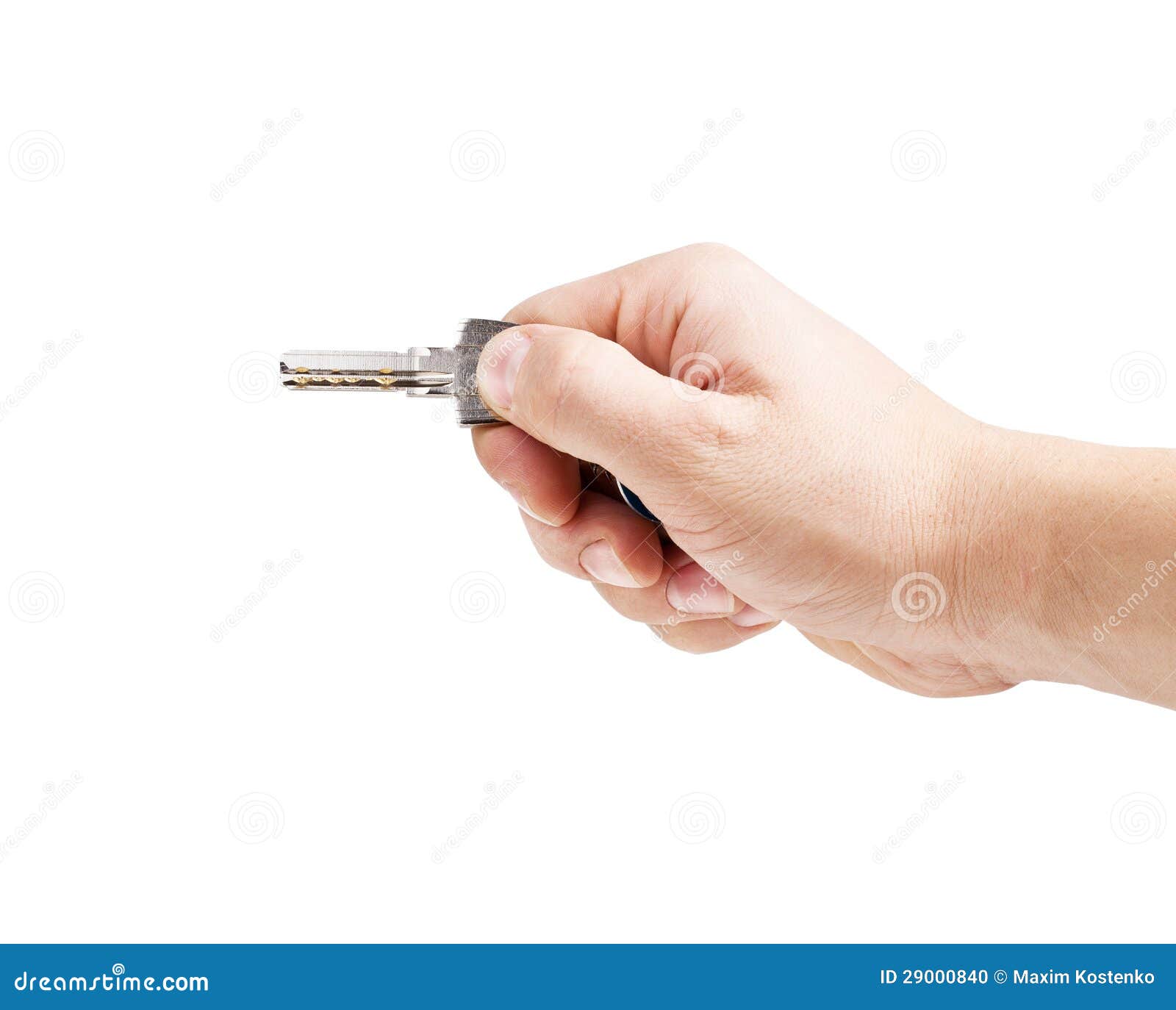Key in hand isolated stock photo. Image of iron, exit - 29000840