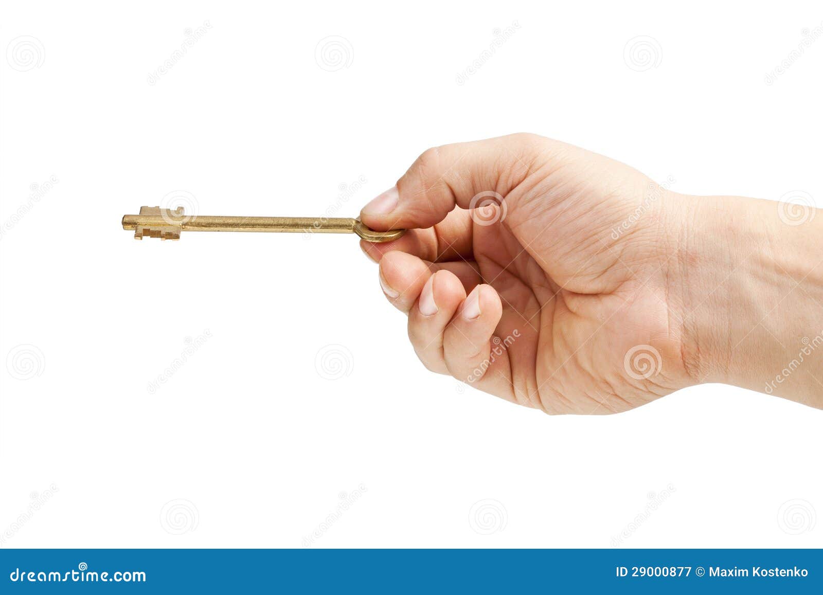 Key in hand isolated stock image. Image of closeup, access - 29000877