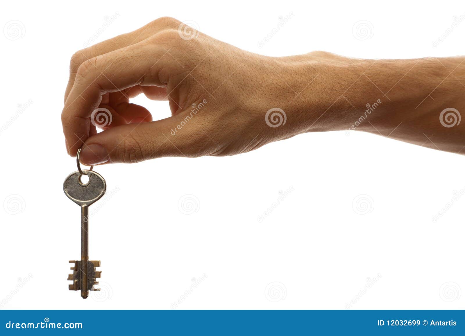 Key in the Hand Isolated on White Stock Image - Image of give, real ...