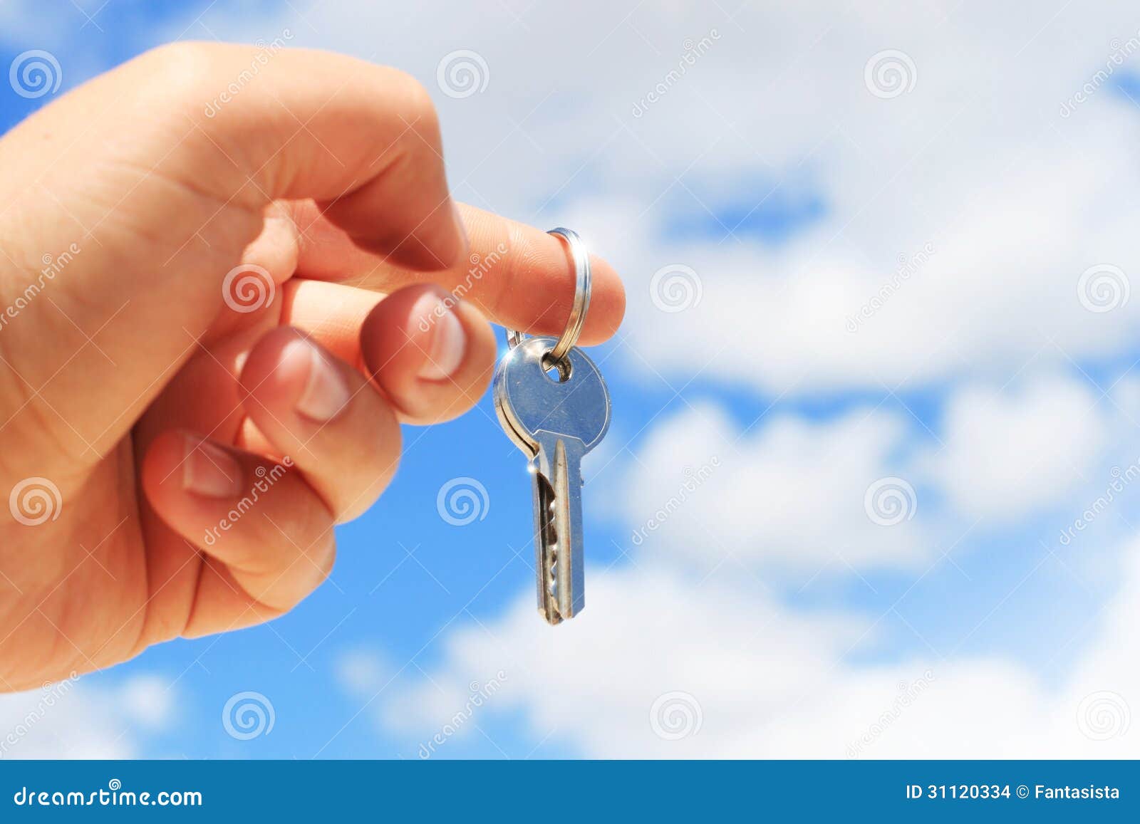 Key in hand. stock photo. Image of human, safe, property - 31120334