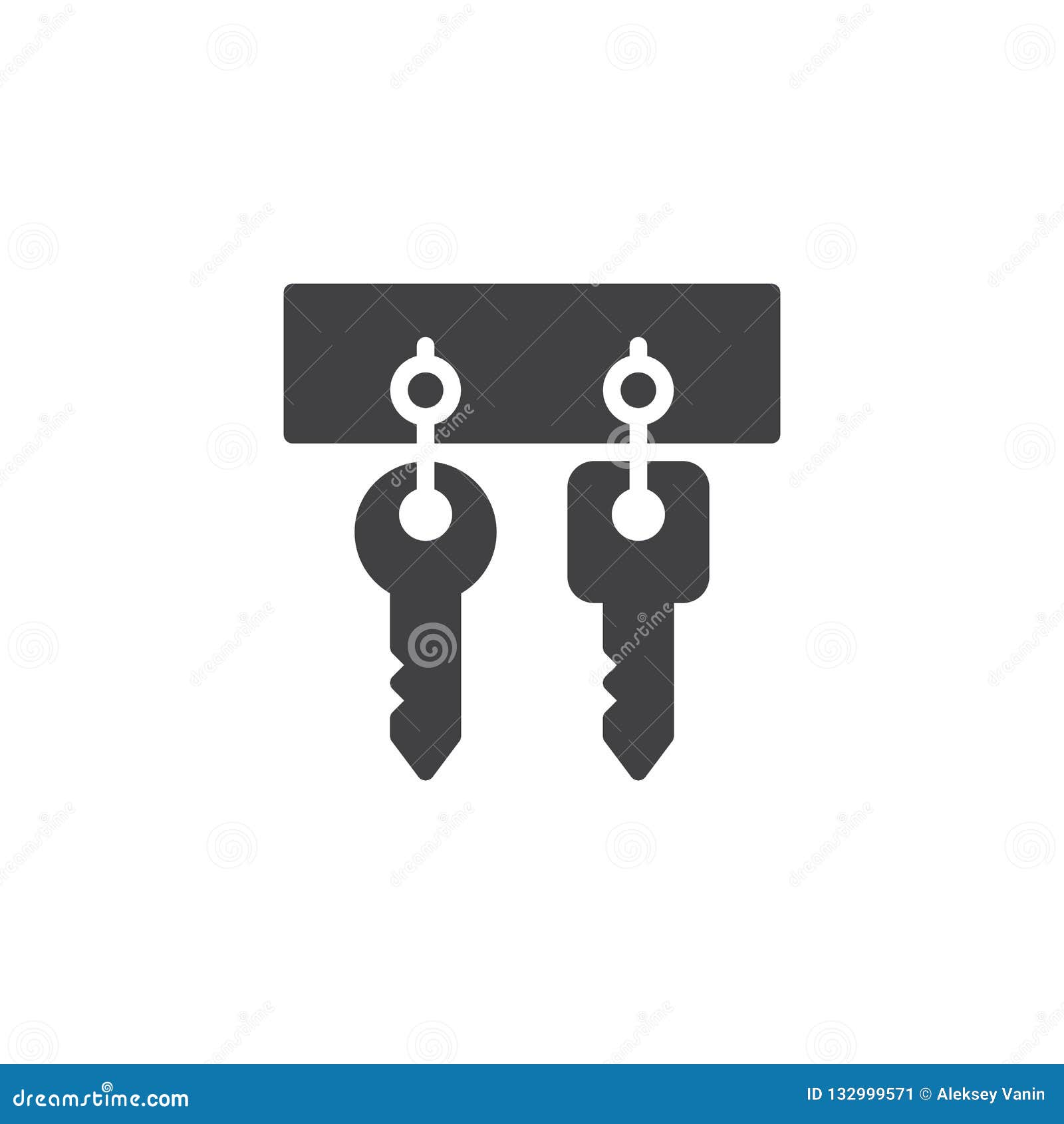 Key hanger vector icon stock vector. Illustration of single - 132999571