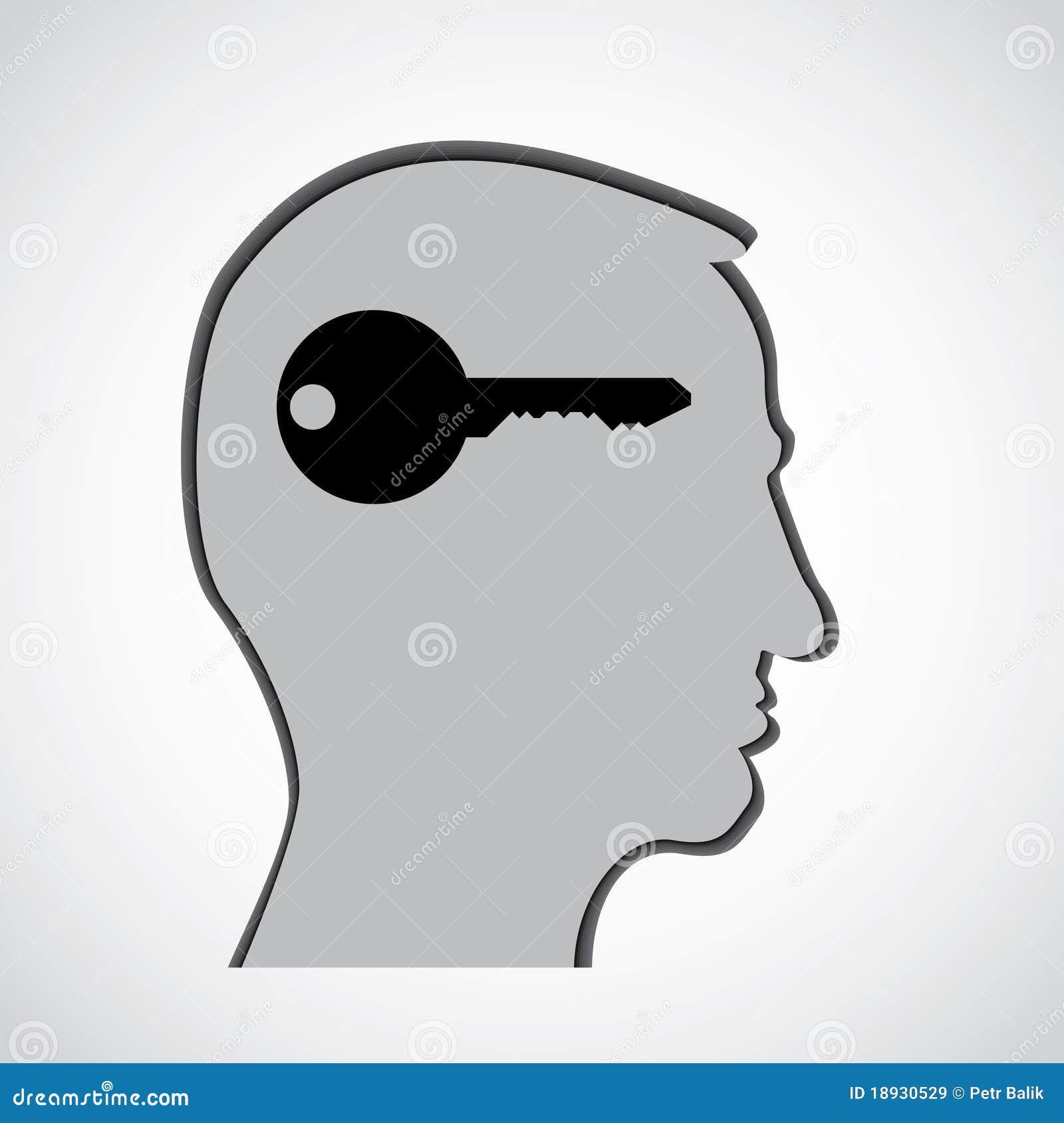 Key In Head Picture. Image: 18930529