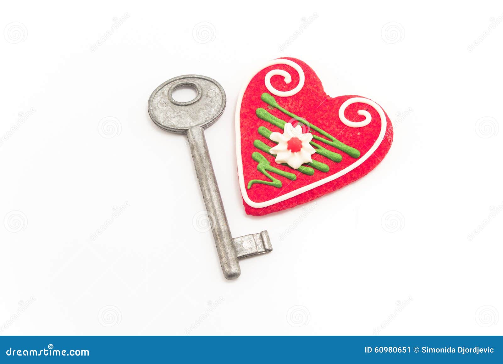 Key and Heart Isolated on White Stock Image - Image of availability ...