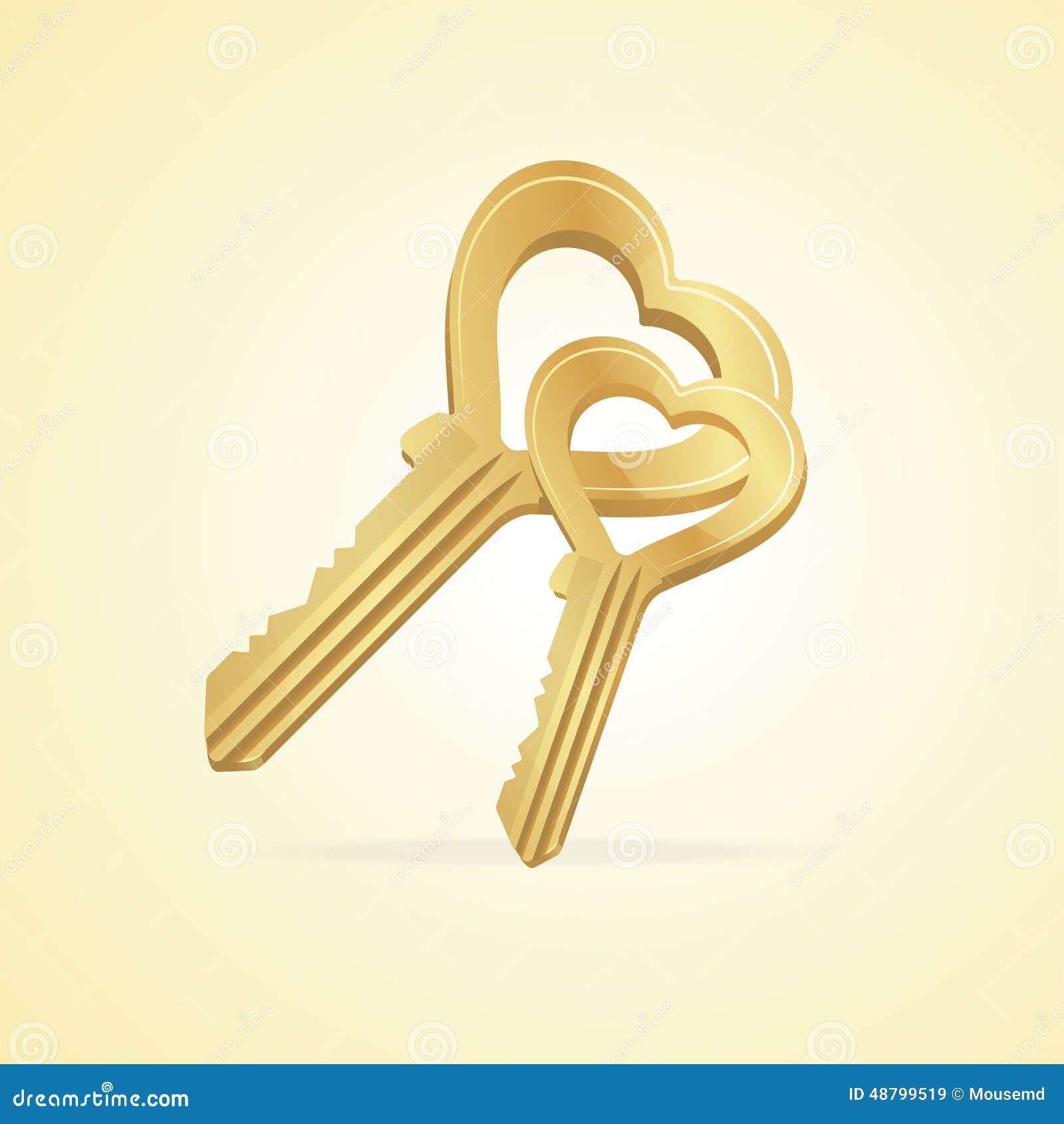 The key heart and love stock vector. Illustration of nature - 48799519