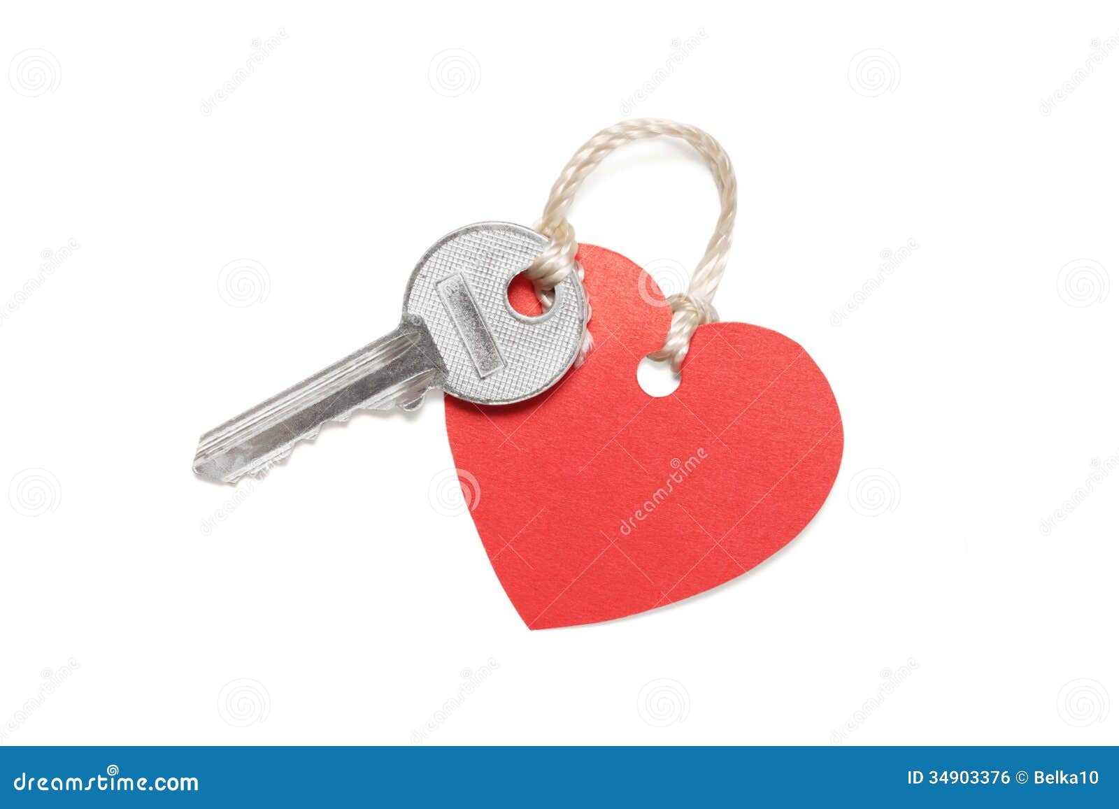 Key with Heart Shaped Label Stock Photo - Image of hang, badge: 34903376