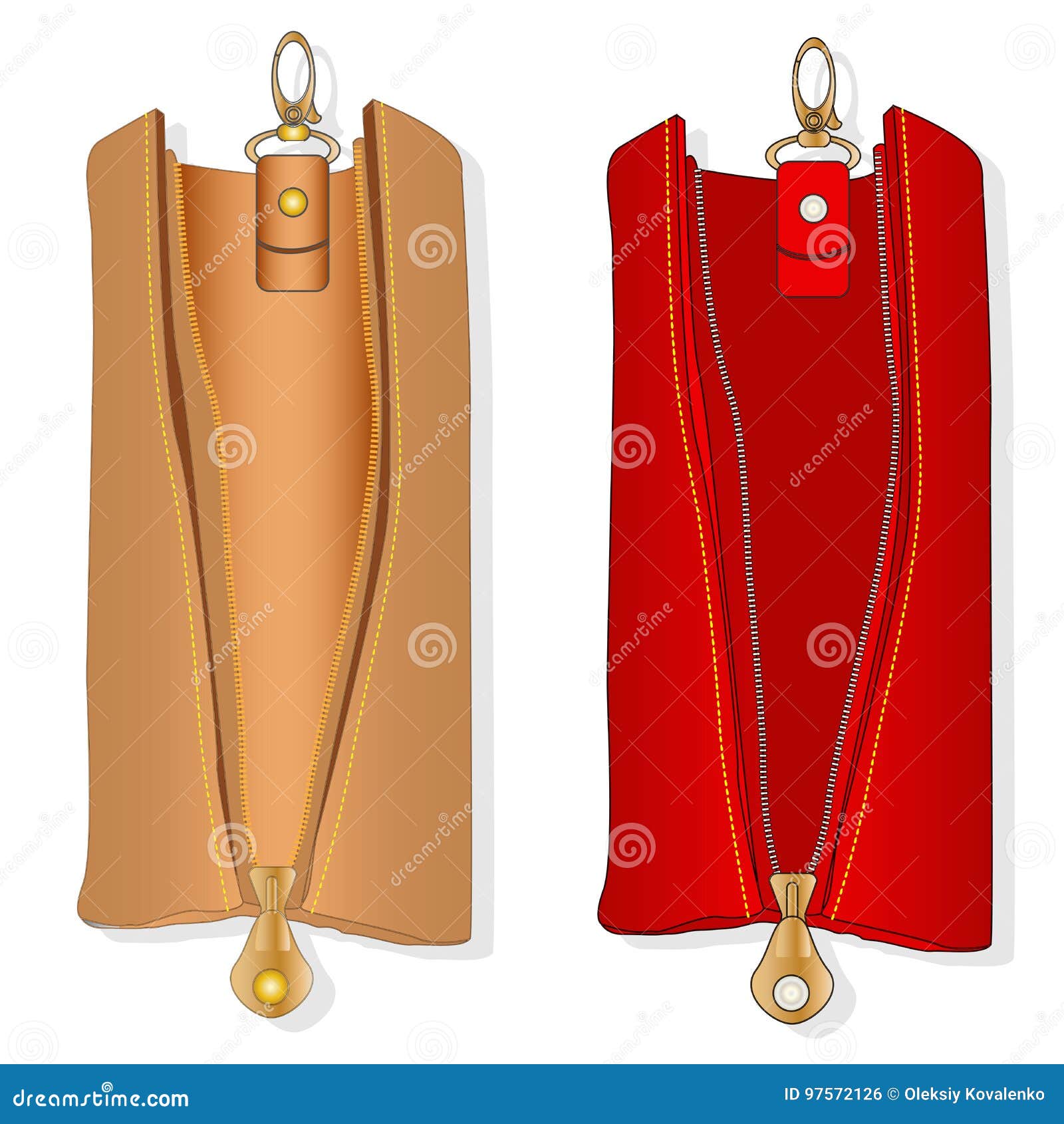 Key Holder Vector Illustration Stock Vector - Illustration of leather ...