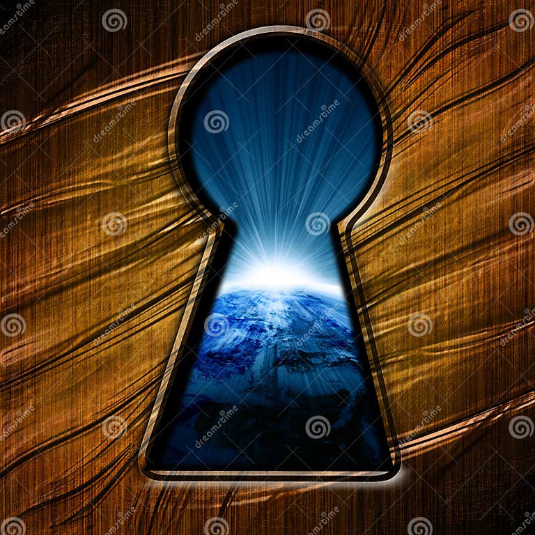Key hole stock illustration. Illustration of light, earth - 7626842
