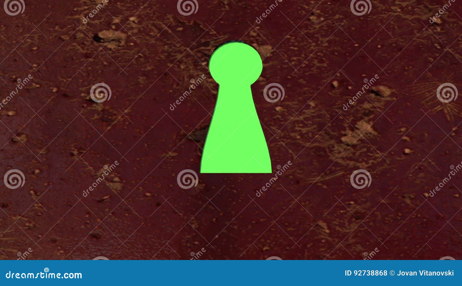 Key Hole with Green Screen from Outside Stock Footage - Video of green ...