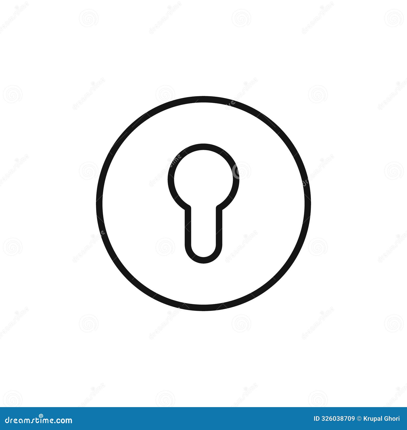 Key Hole Logo Sign Vector Outline Stock Vector - Illustration of ...