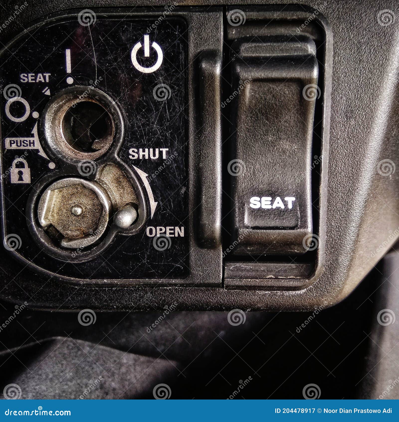 Key Holes and Panels on Motorcycles Stock Image - Image of black, panel ...