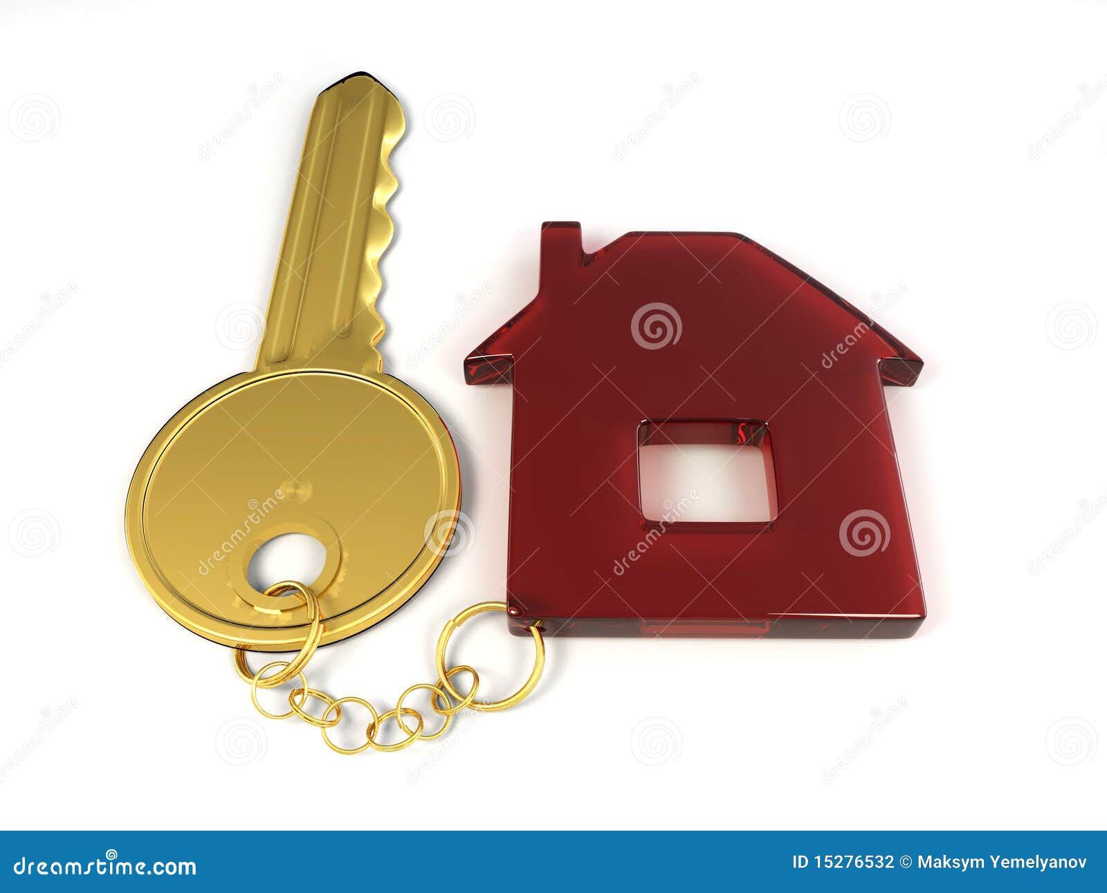 Key with home stock illustration. Illustration of real - 15276532