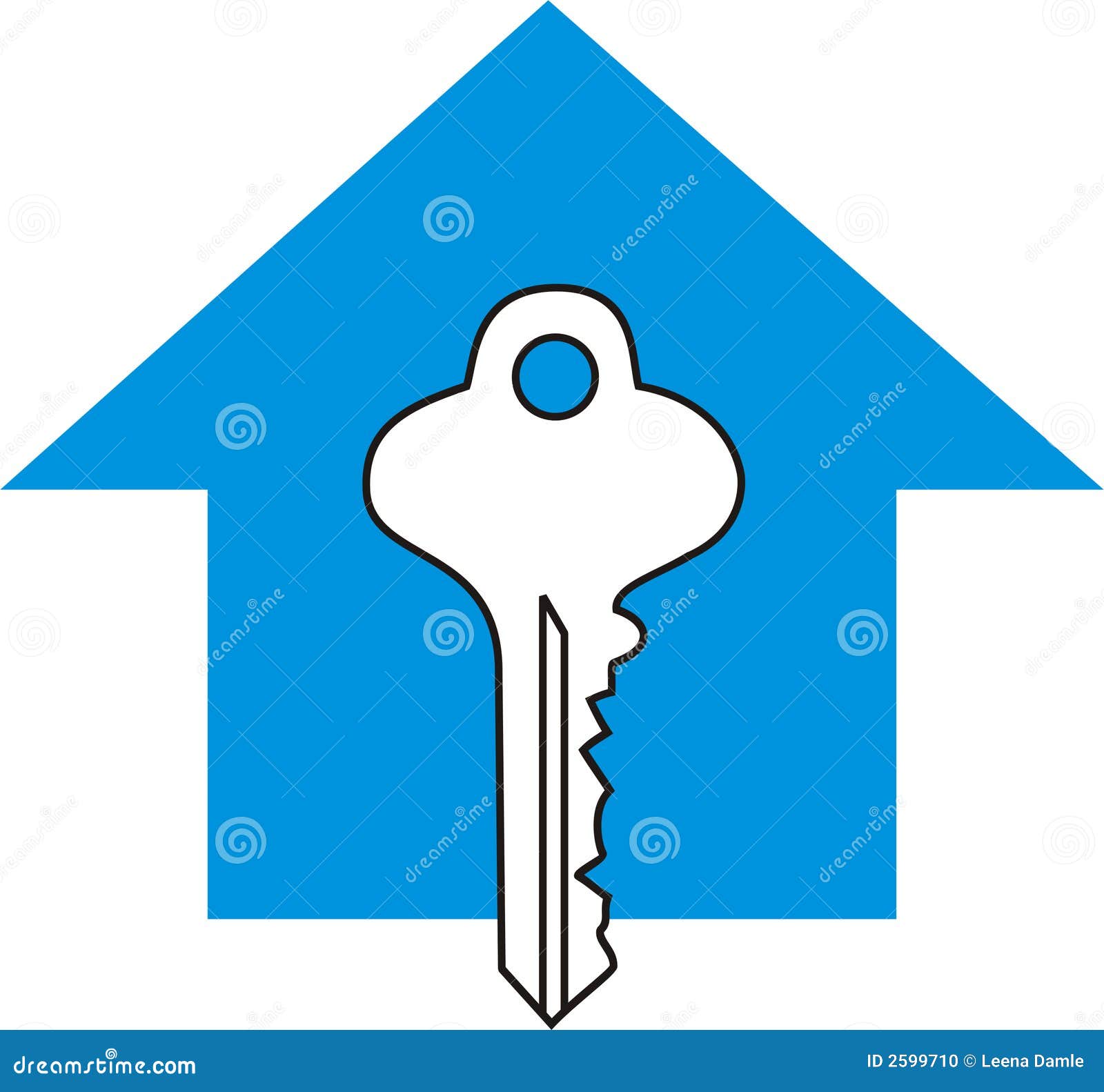 Key House Blue stock illustration. Illustration of house - 2599710