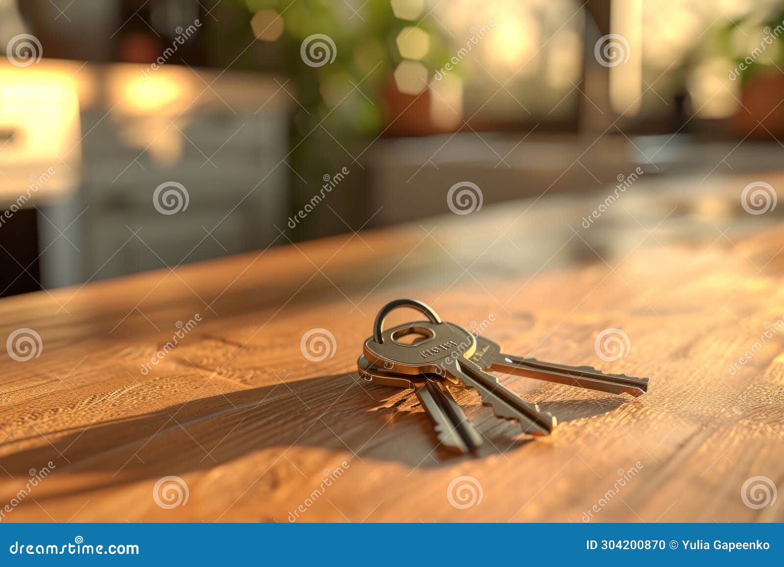 Key of House Keys on Table in Kitchen Stock Photo - Image of home ...
