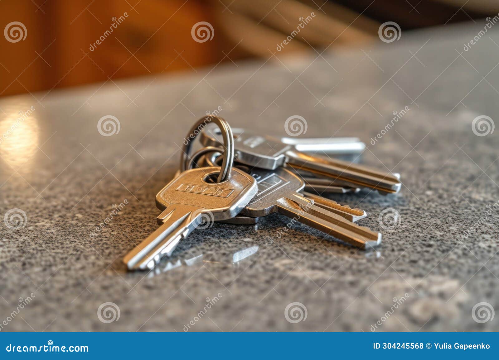 Key of House Keys on Table in Kitchen Stock Illustration - Illustration ...