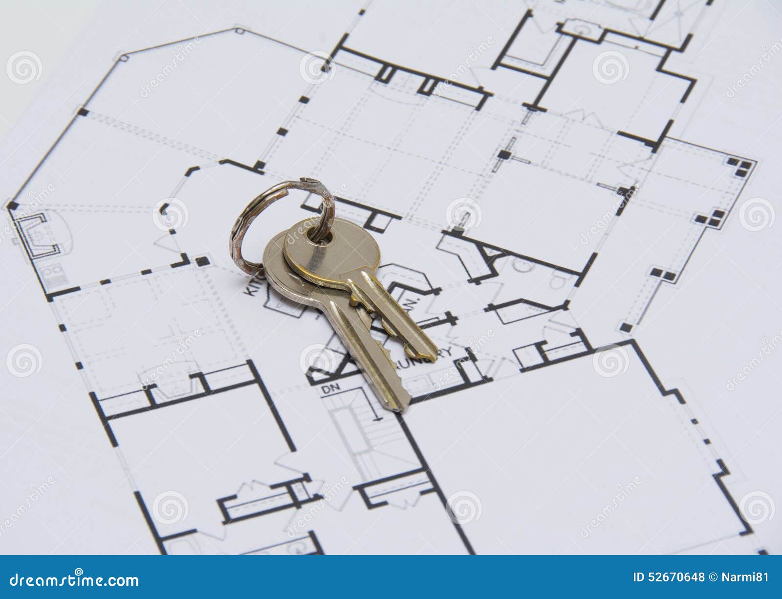 Key on house plan stock photo. Image of concept, house - 52670648