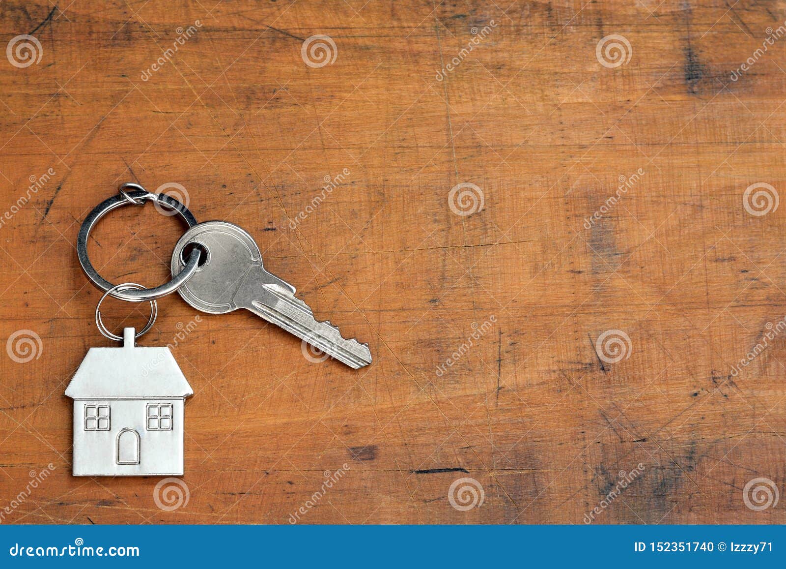 Key with House Shaped Key-chain Stock Photo - Image of background, home ...
