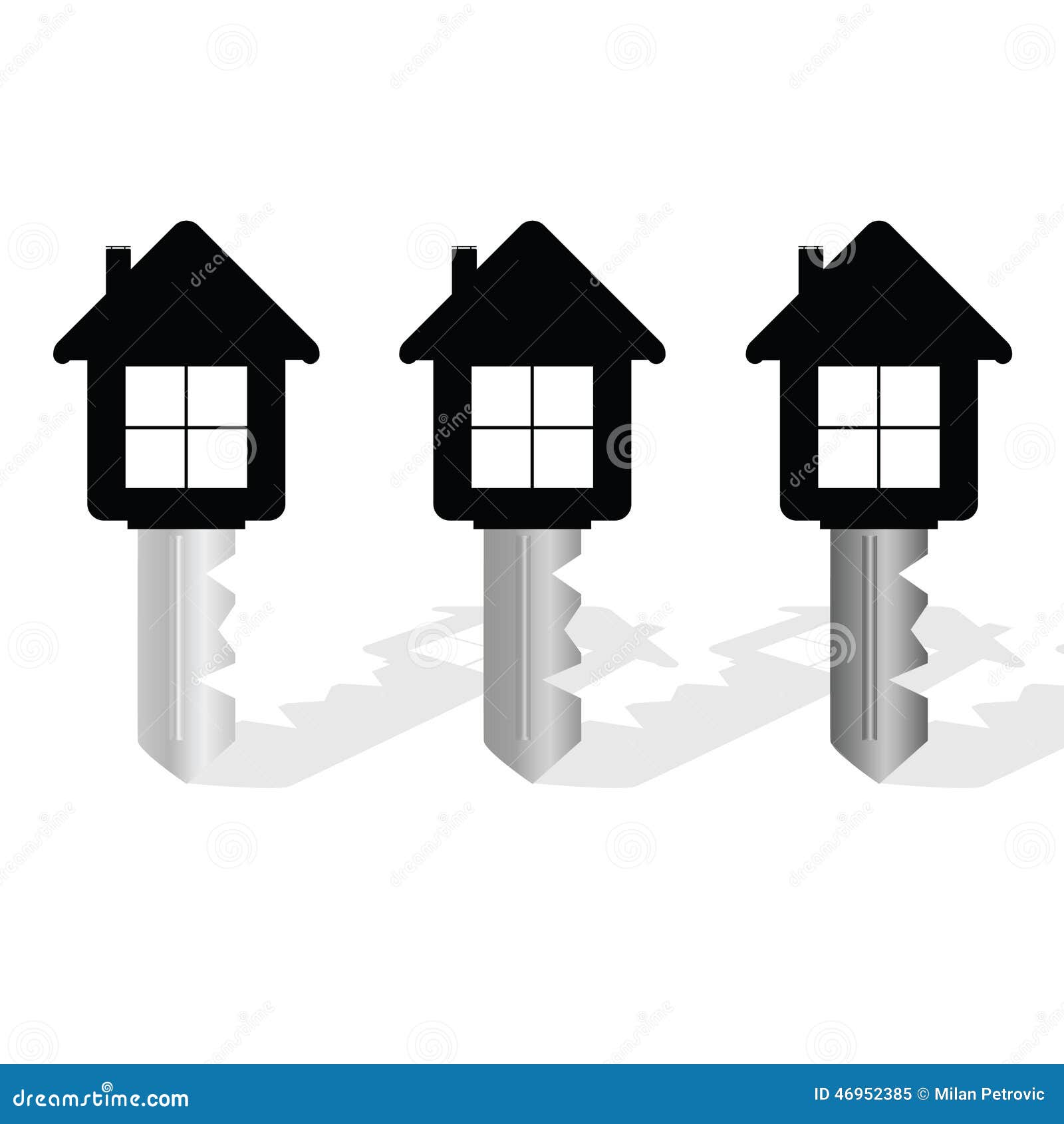 Key with House on it Vector Stock Vector - Illustration of label ...