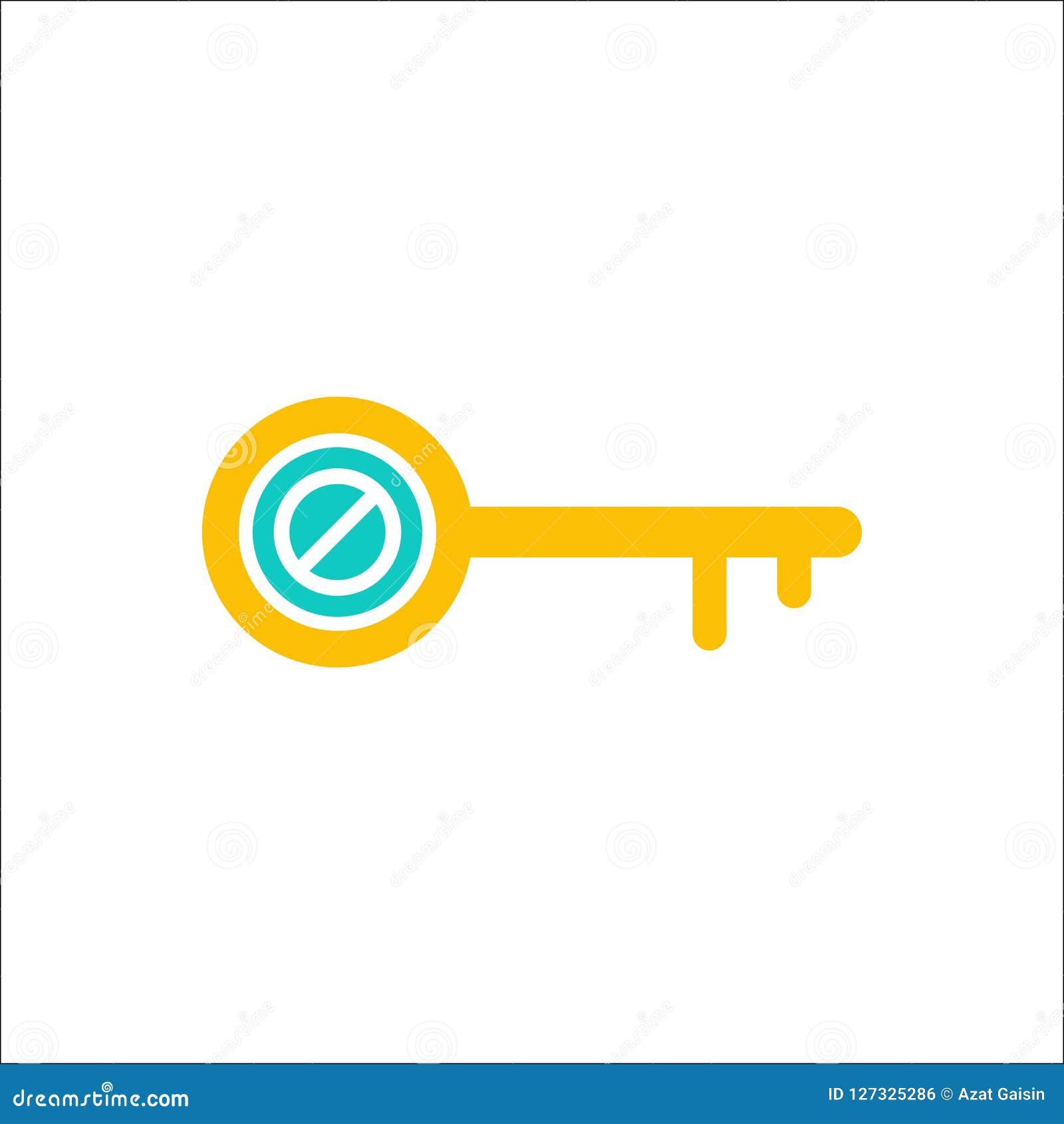 Key Icon, Access, Lock, Locked, Security Icon with Not Allowed Sign ...