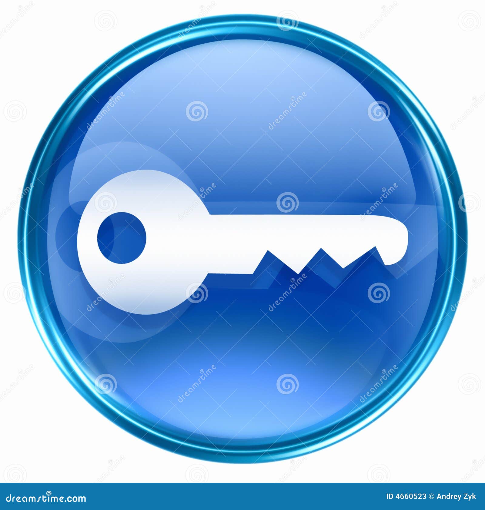 Key icon blue stock illustration. Illustration of high - 4660523