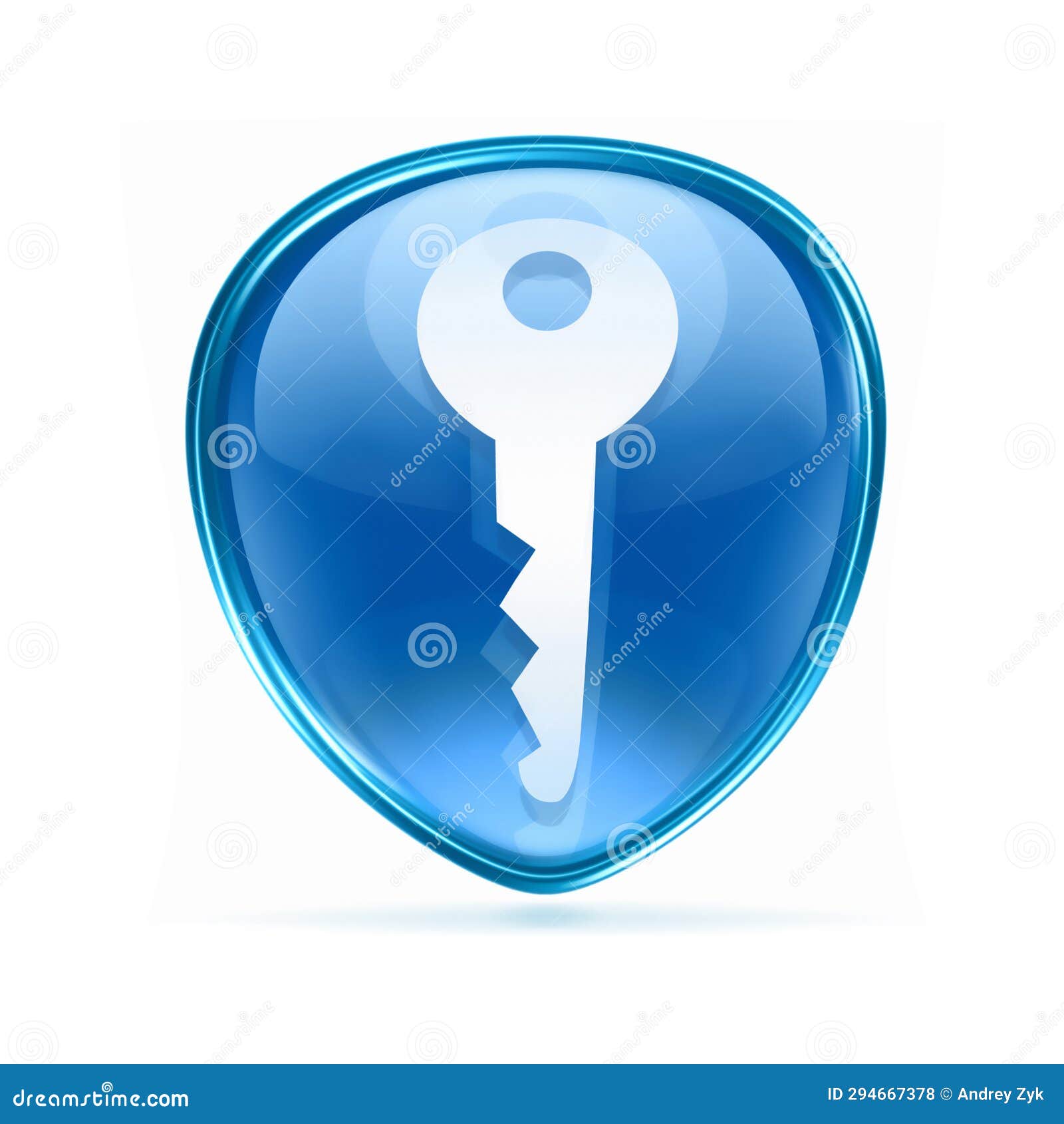 Key icon blue. stock illustration. Illustration of sphere - 294667378