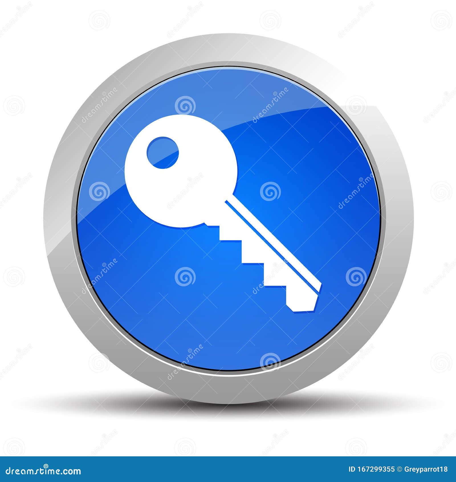 Key Icon Blue Round Button Illustration Stock Illustration ...