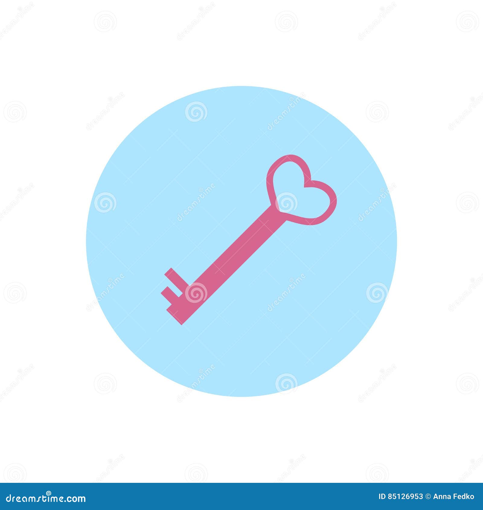 Key Icon. Flat Design Style Modern Illustration. Isolated on Stylish ...