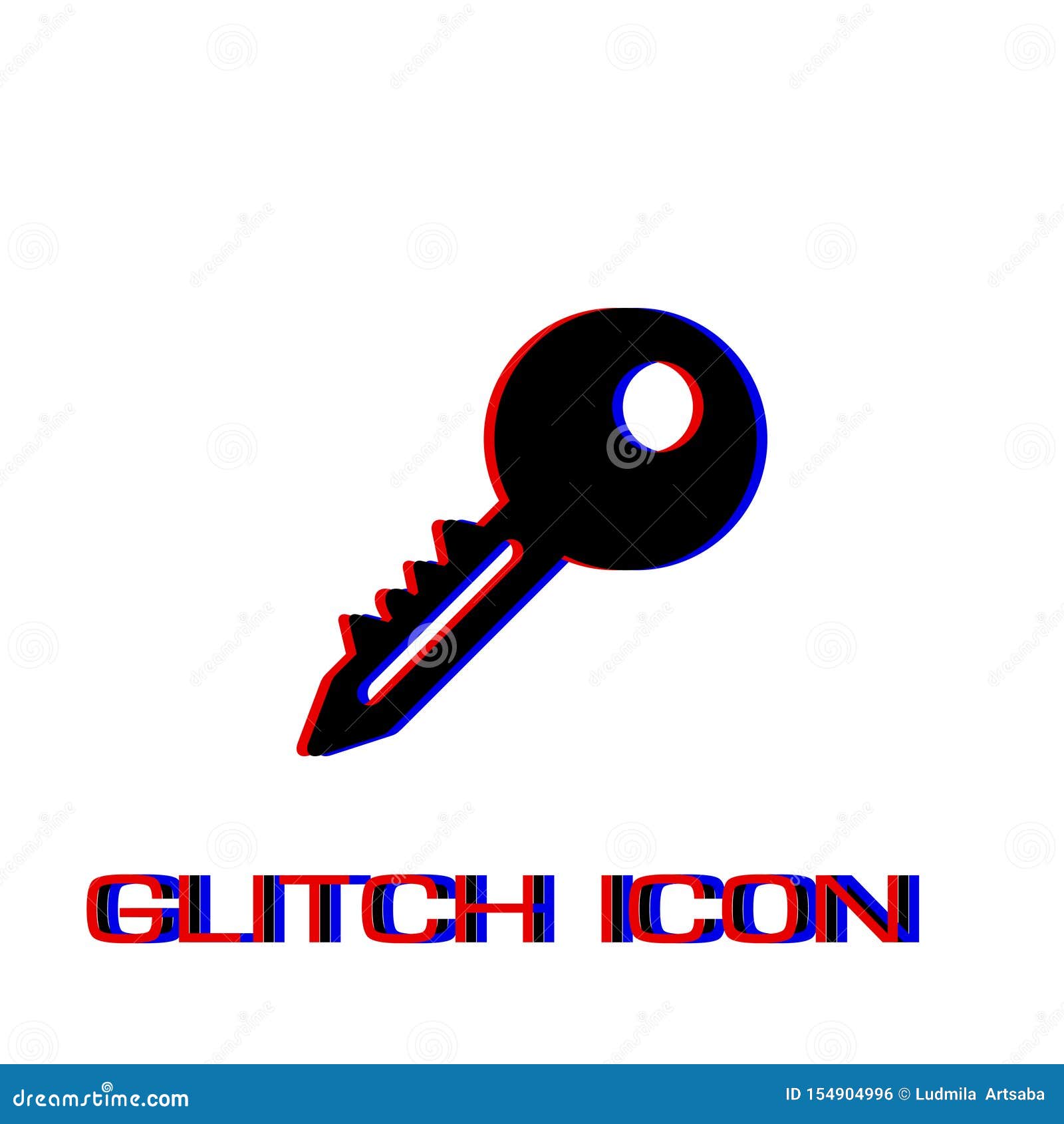 Key icon flat. stock vector. Illustration of internet - 154904996