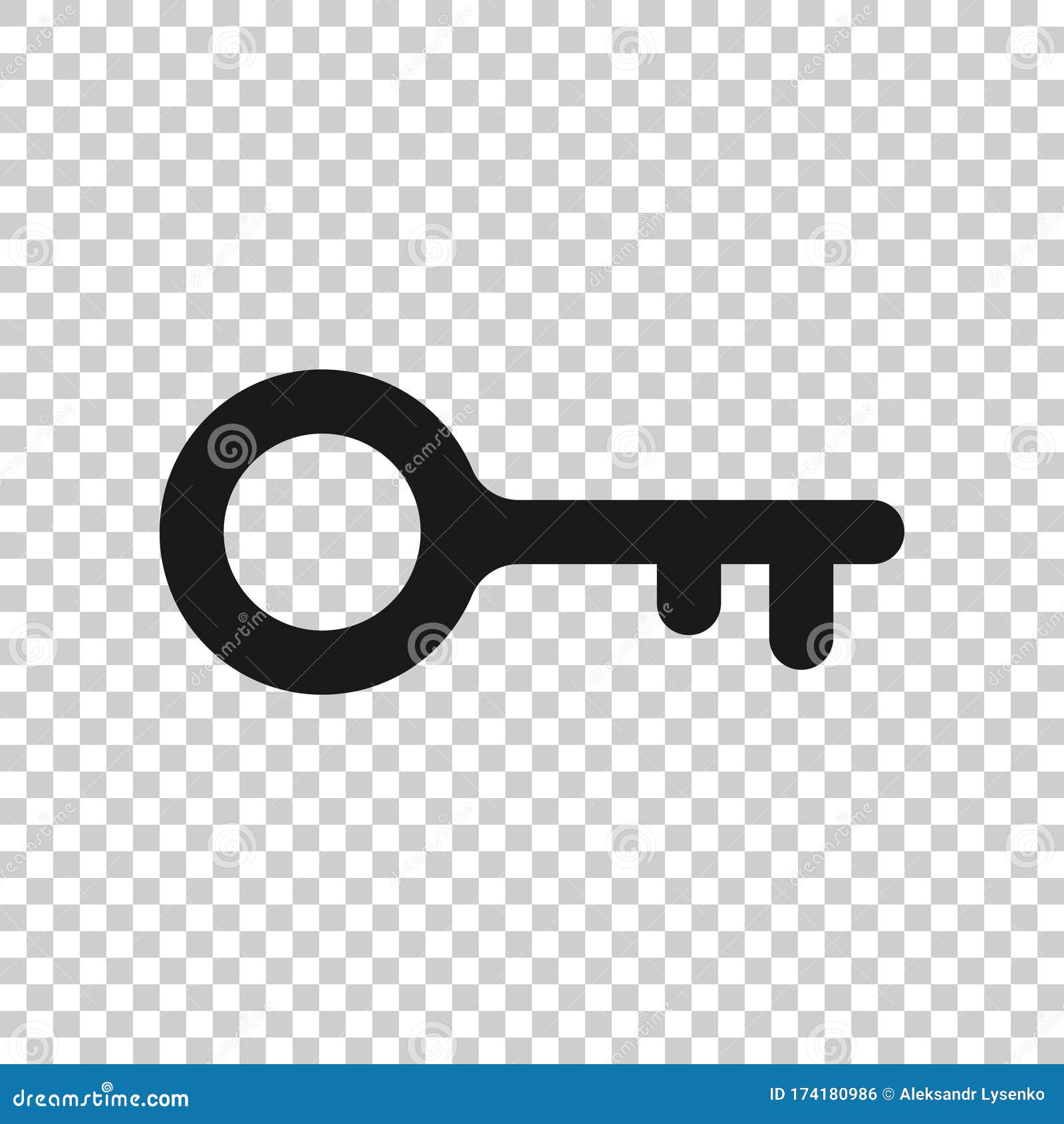 Key Icon in Flat Style. Password Vector Illustration on White Isolated ...