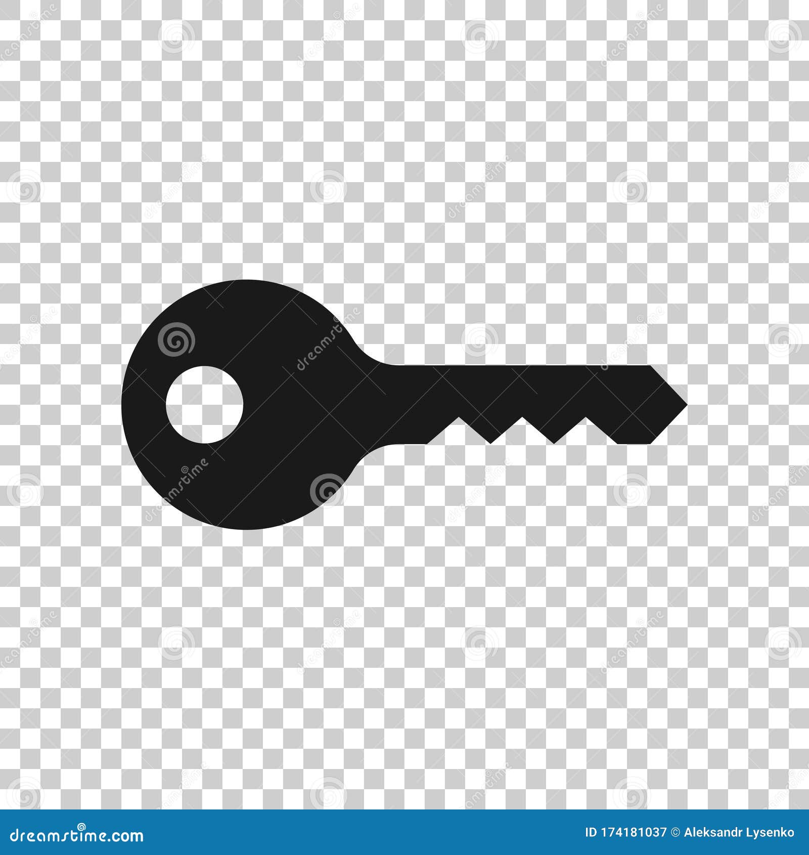 Key Icon in Flat Style. Password Vector Illustration on White Isolated ...