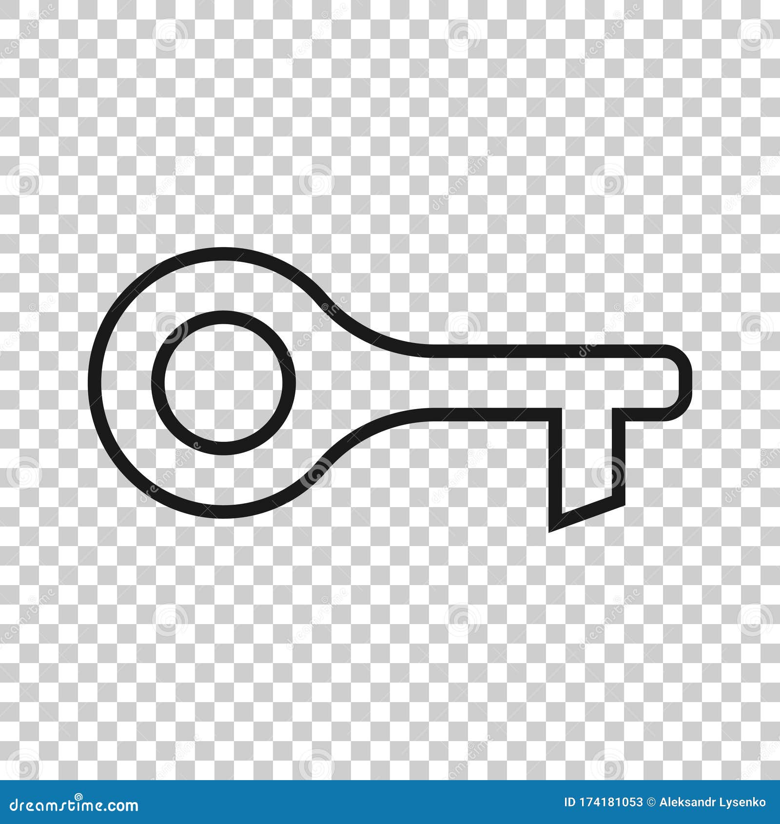 Key Icon in Flat Style. Password Vector Illustration on White Isolated ...