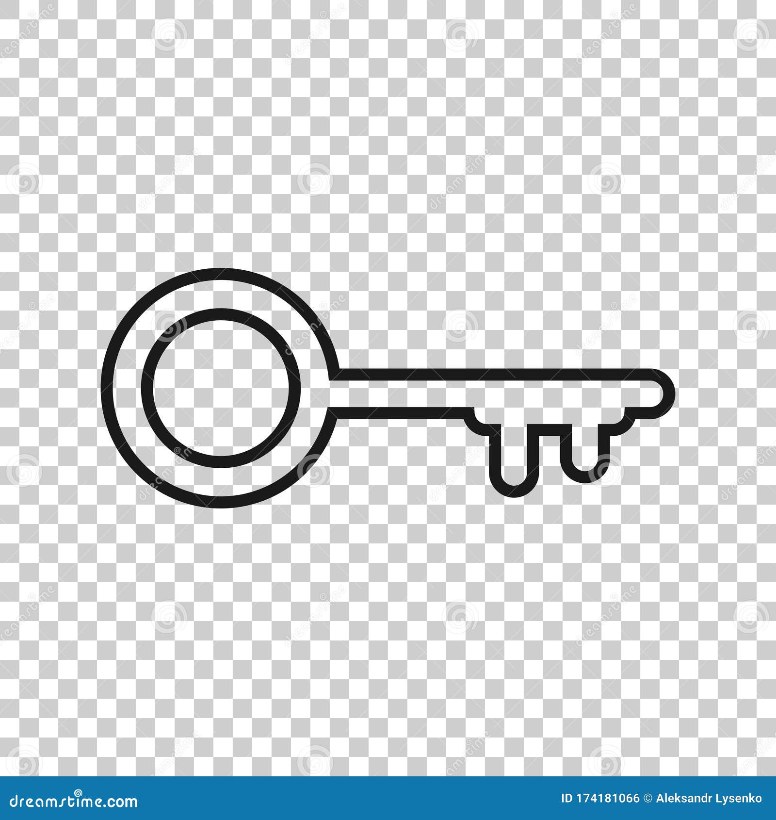 Key Icon in Flat Style. Password Vector Illustration on White Isolated ...