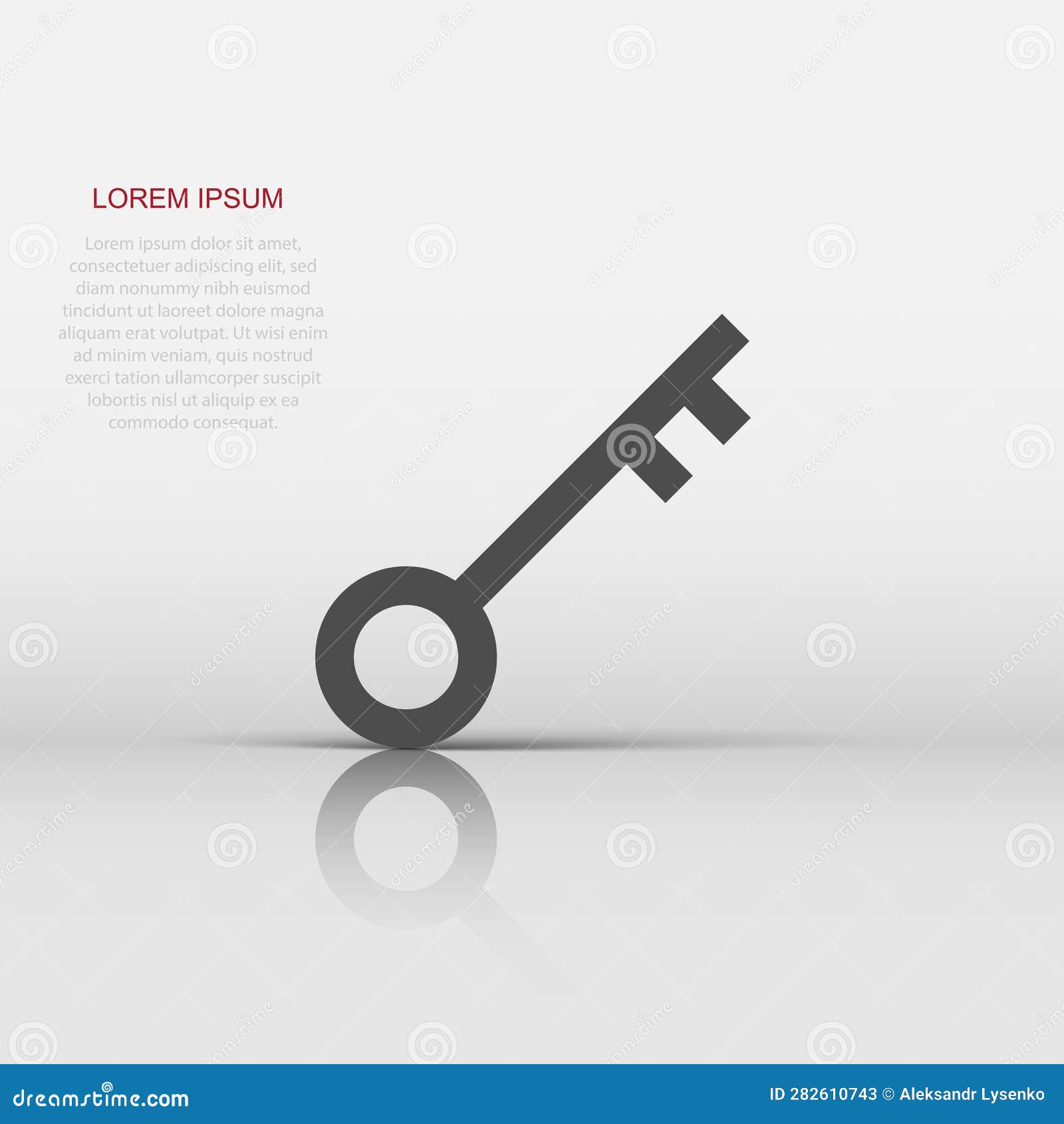 Key Icon in Flat Style. Password Vector Illustration on White Isolated ...