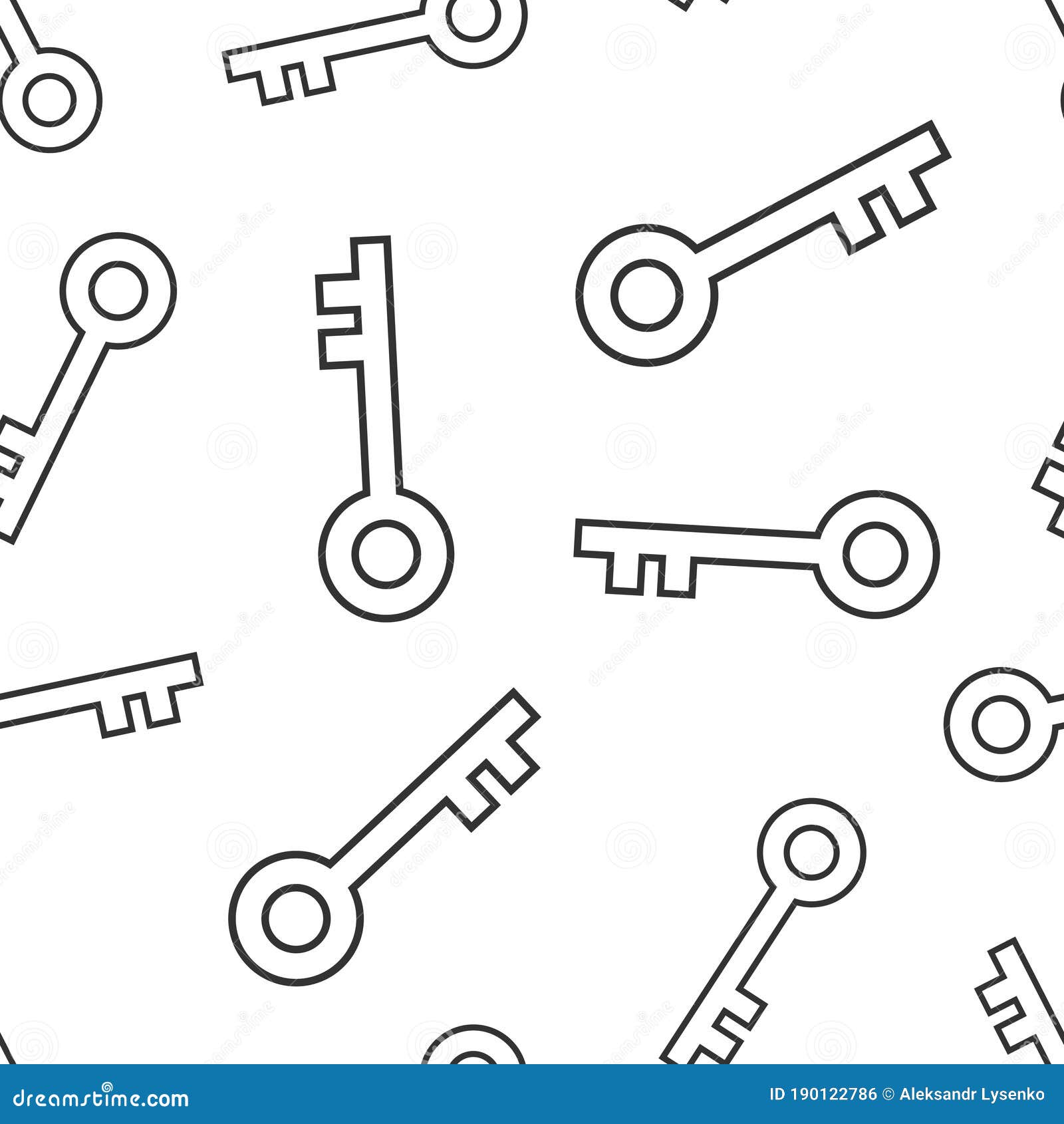 Key Icon in Flat Style. Password Vector Illustration on White Isolated ...