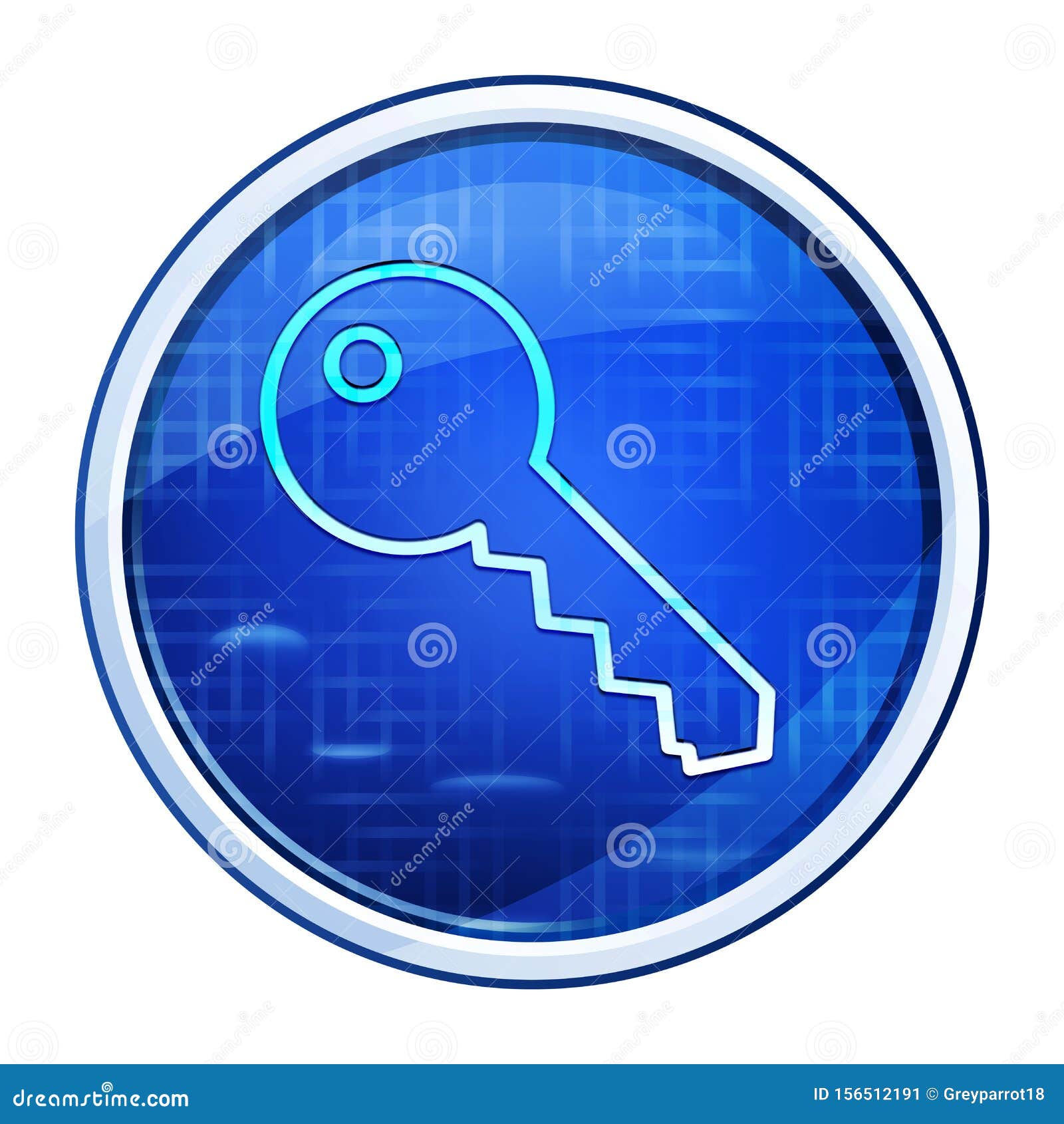 Key Icon Futuristic Blue Round Button Vector Illustration Stock ...