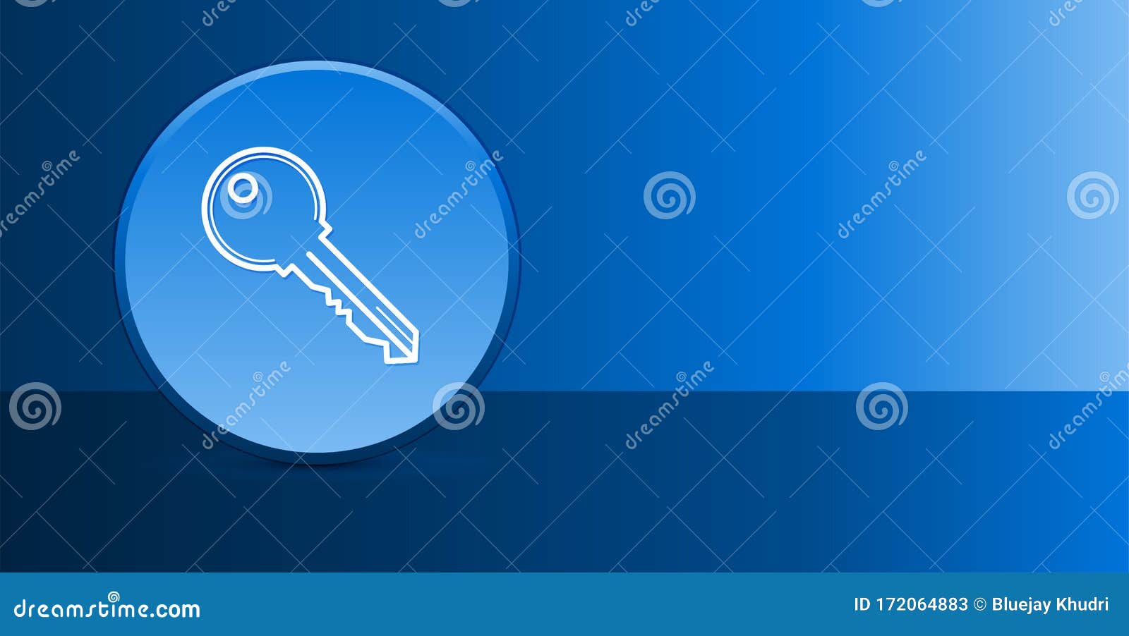 Key Icon Glassy Modern Blue Button Abstract Background Stock ...
