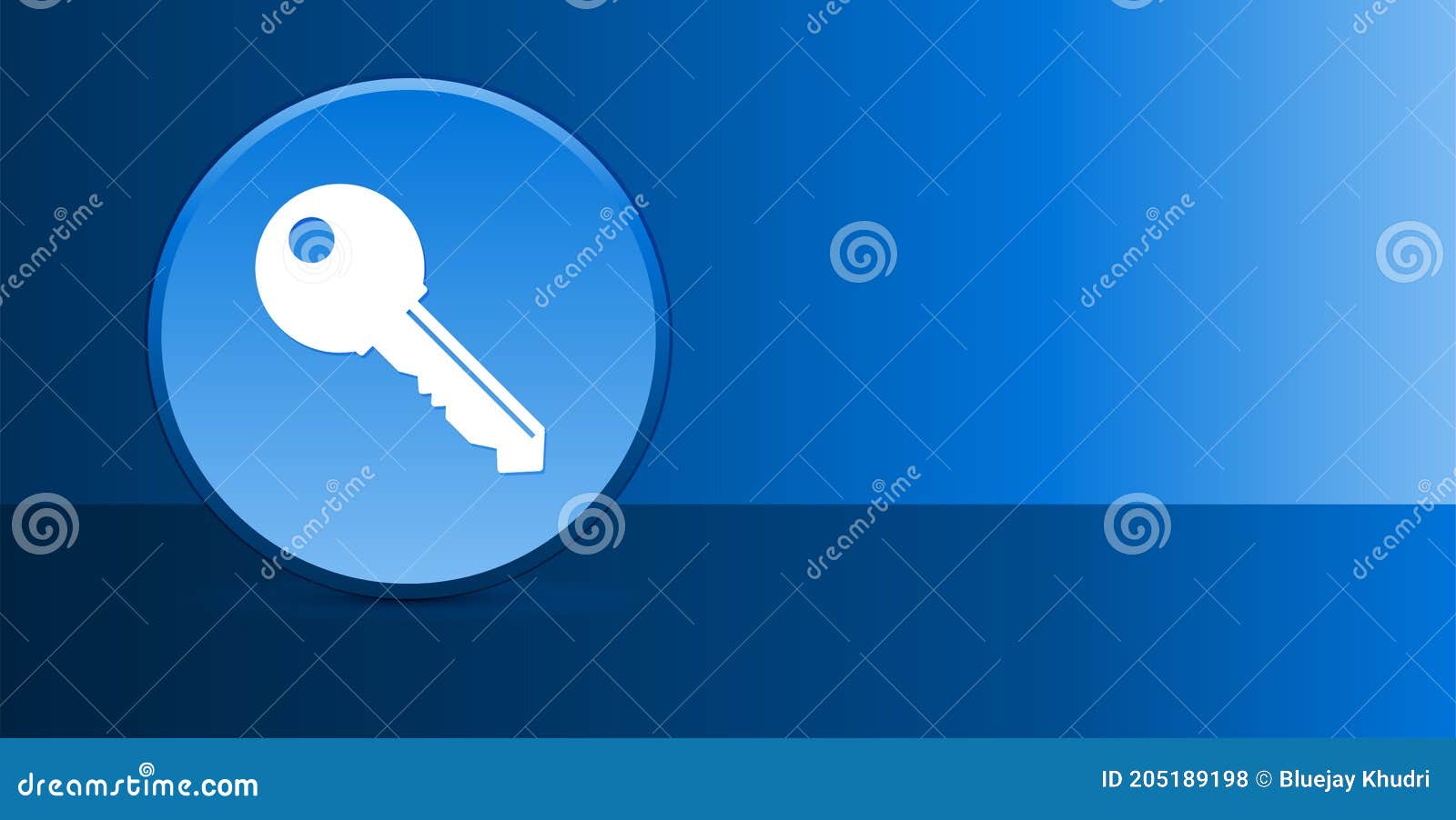 Key Icon Glassy Modern Blue Button Abstract Background Stock ...