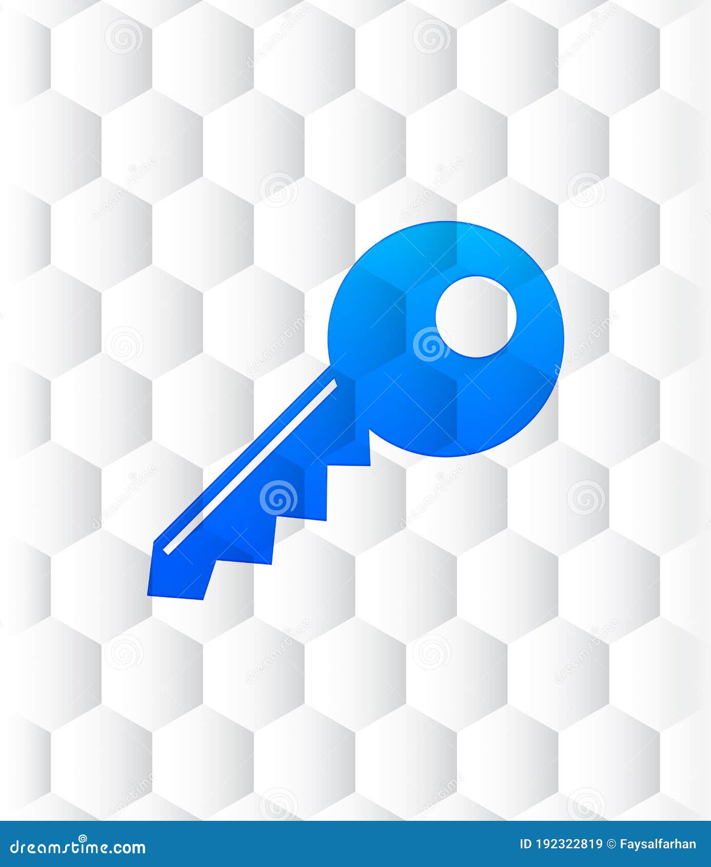Key Icon Hexagon Seamless Pattern Abstract White Background Stock ...