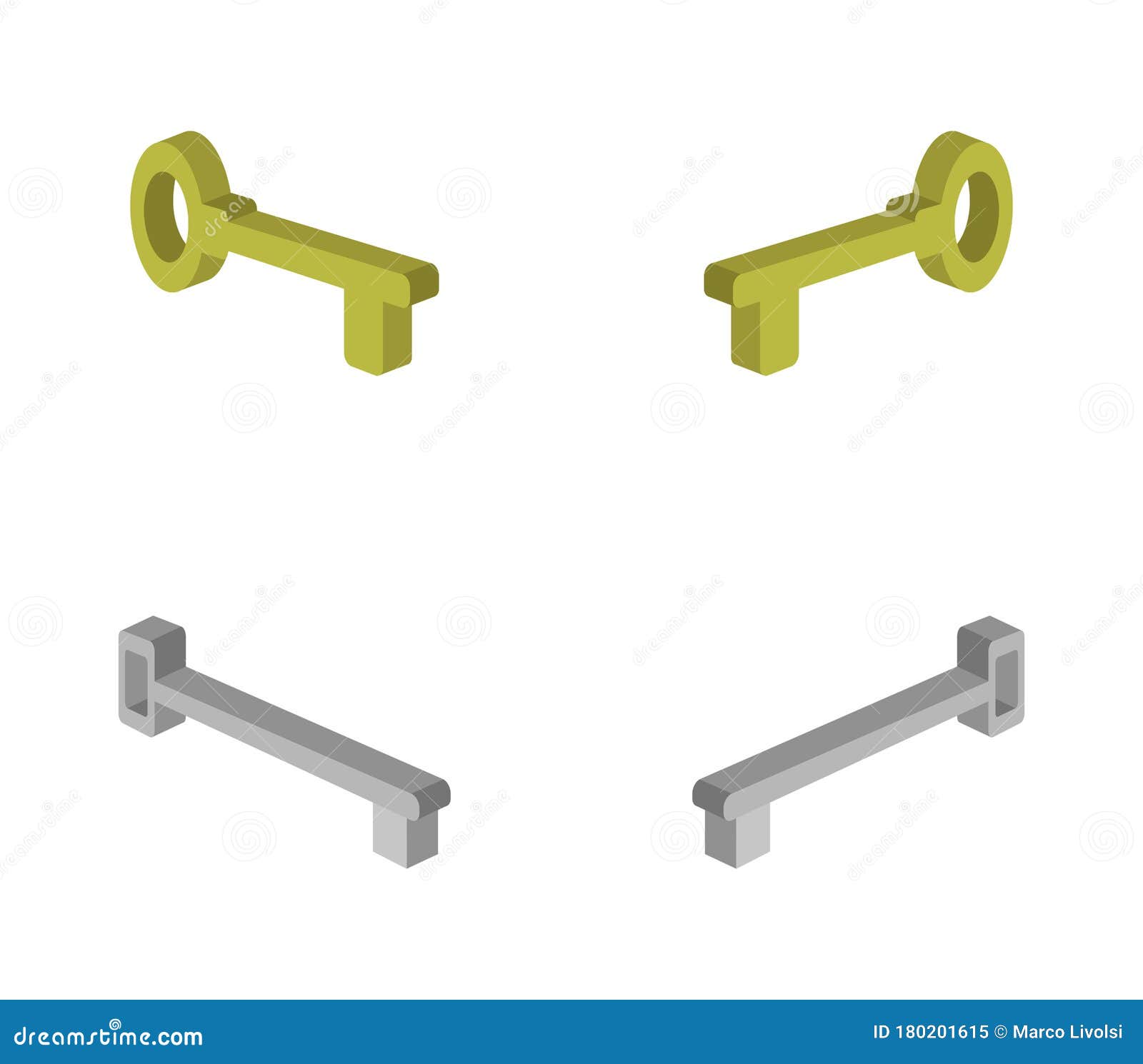 Key Icon Illustrated in Vector on White Background Stock Illustration ...