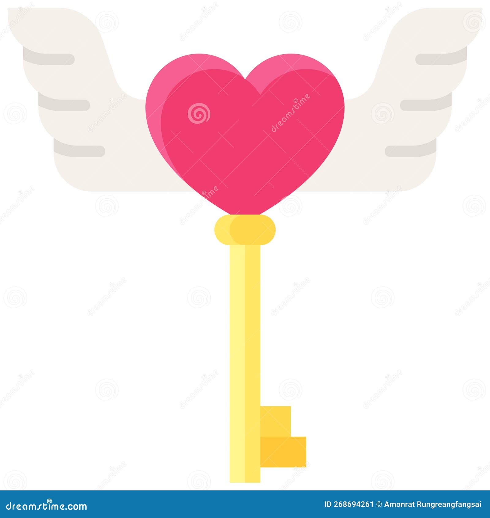 Key Icon, Love and Heart Vector Stock Vector - Illustration of heart ...